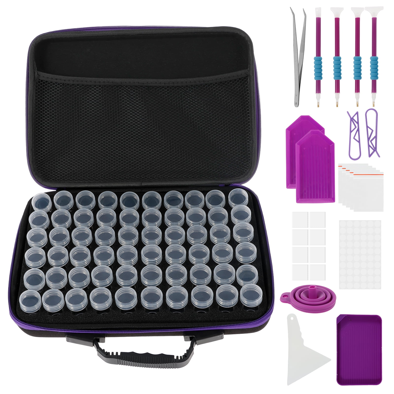 Diamond Art Storage Containers 60 Slots Diamond Art Accessories Organizer with Diamond Drawing ...