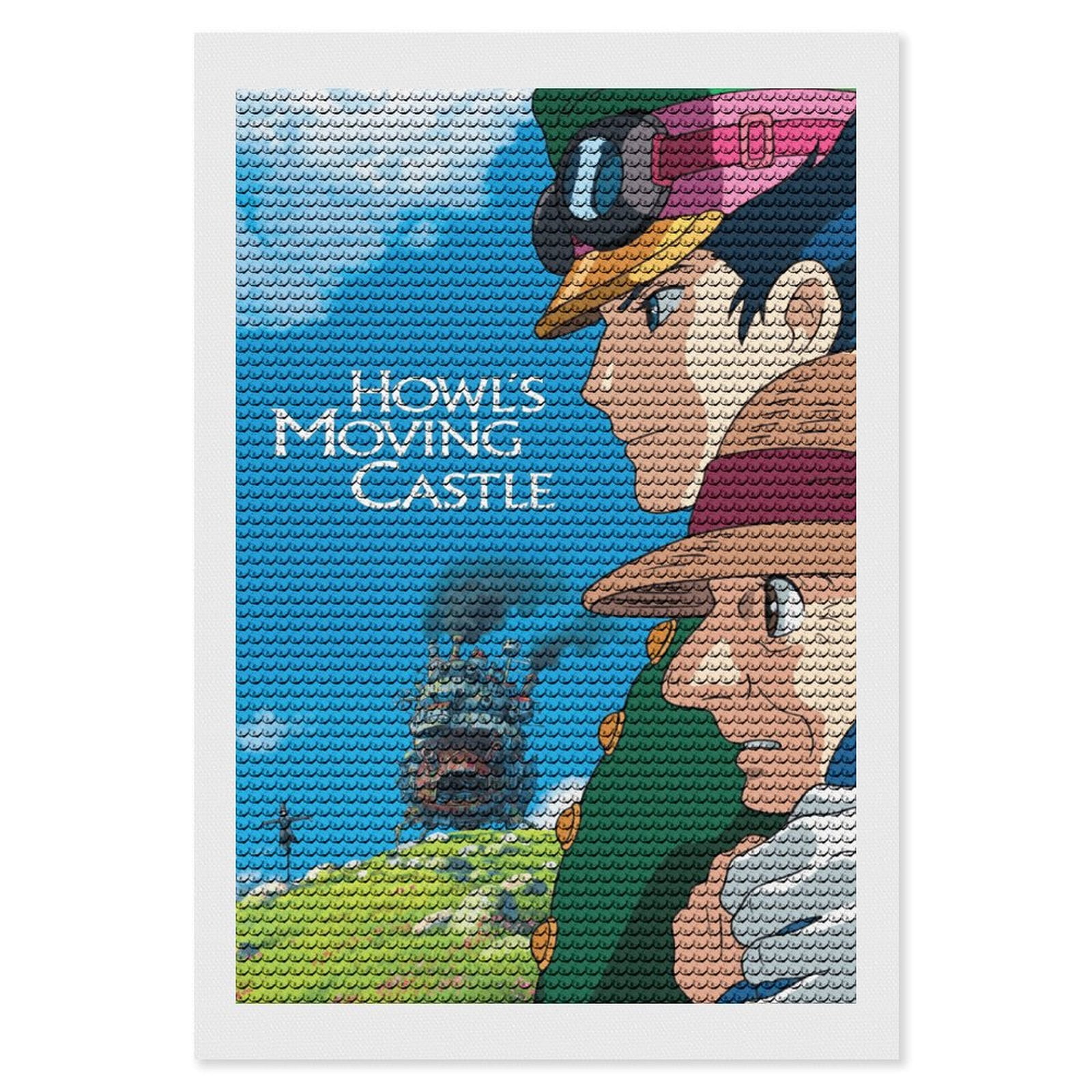 Diamond Arts Kits for Adults - Howls Moving Castle Full Drill Diamond ...