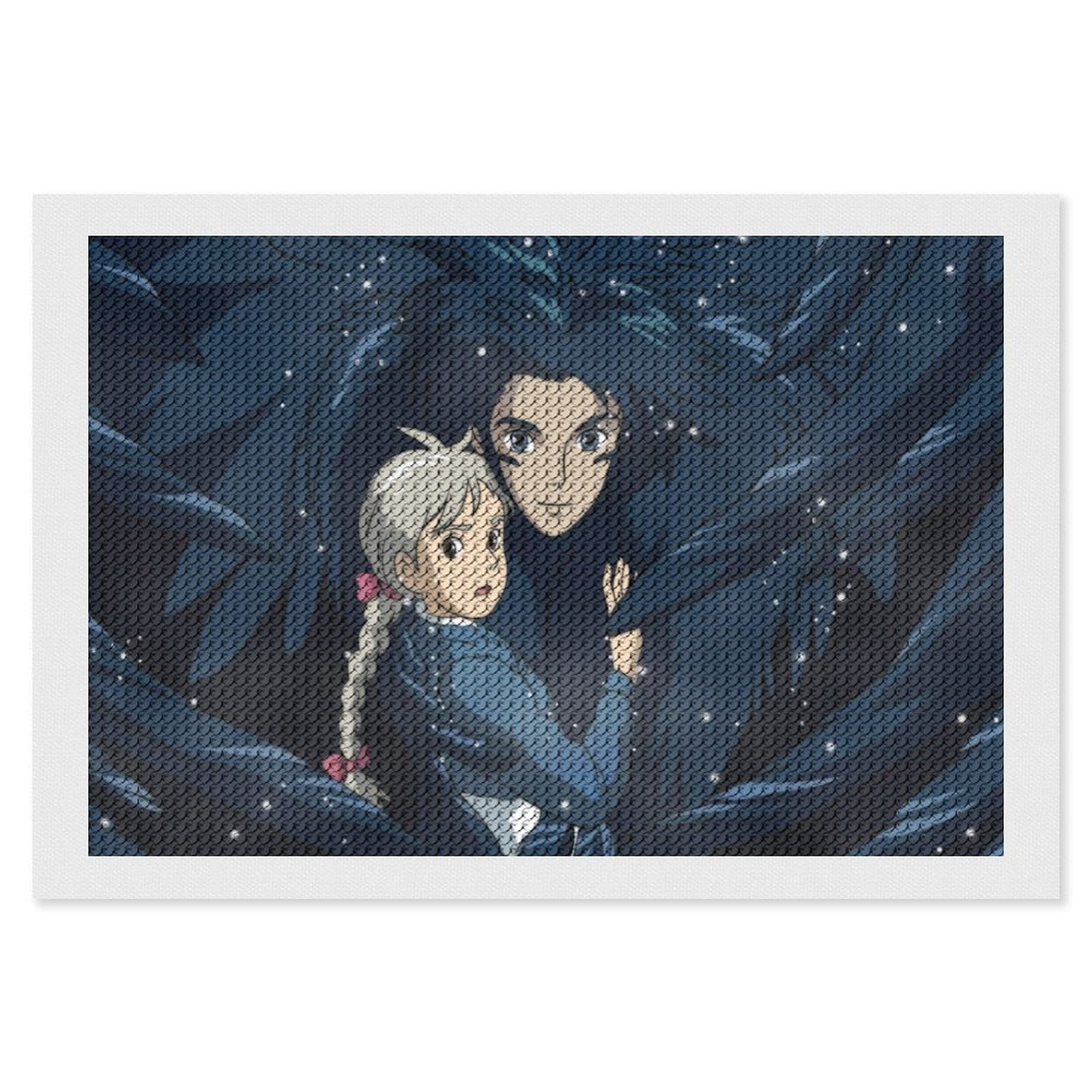 Diamond Arts Kits for Adults - Howls Moving Castle Full Drill Diamond ...