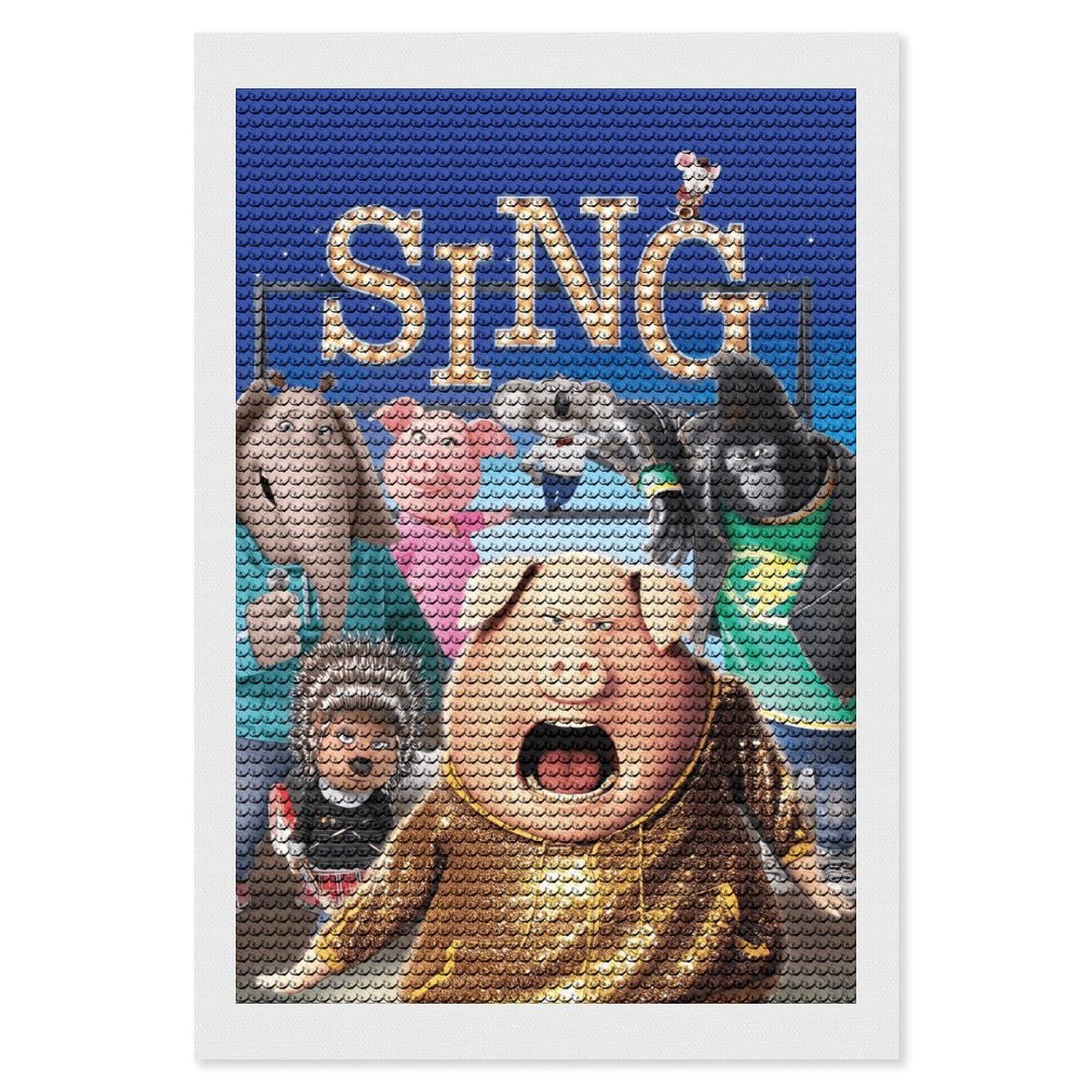 Diamond Arts Kits for Adults - Movie Sing 2 Full Drill Diamond Arts for ...