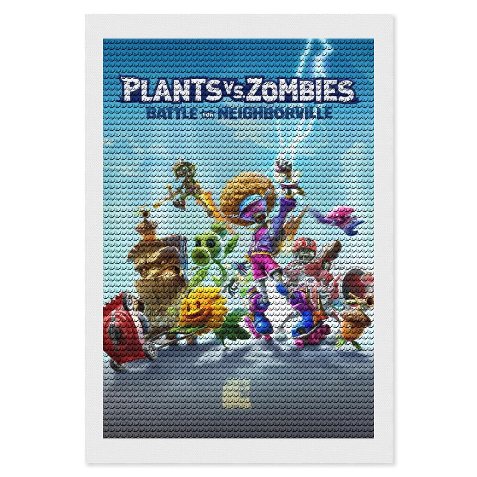Diamond Arts Kits for Adults - Plants Vs Zombies Full Drill Diamond ...