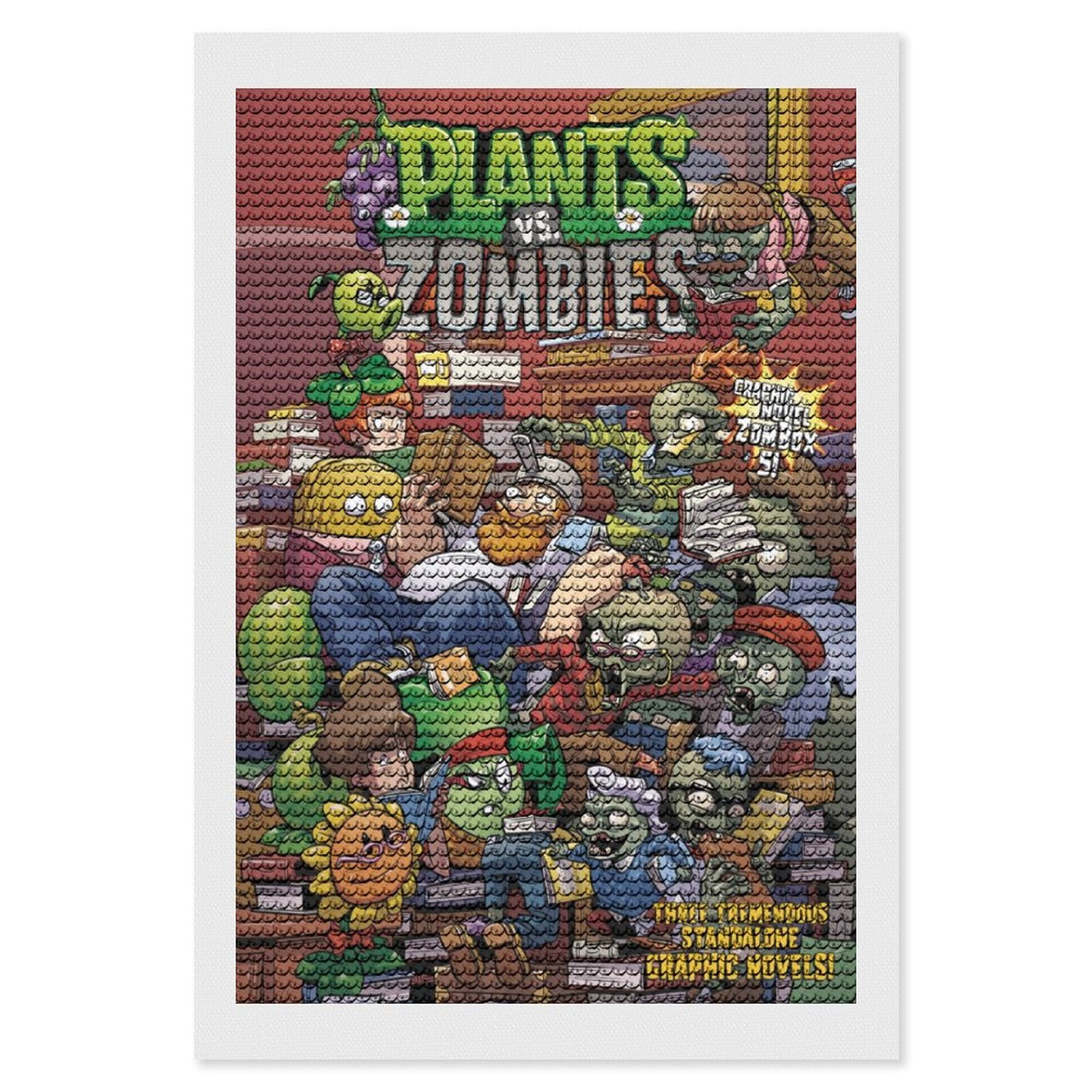 Diamond Arts Kits for Adults - Plants Vs Zombies Full Drill Diamond ...