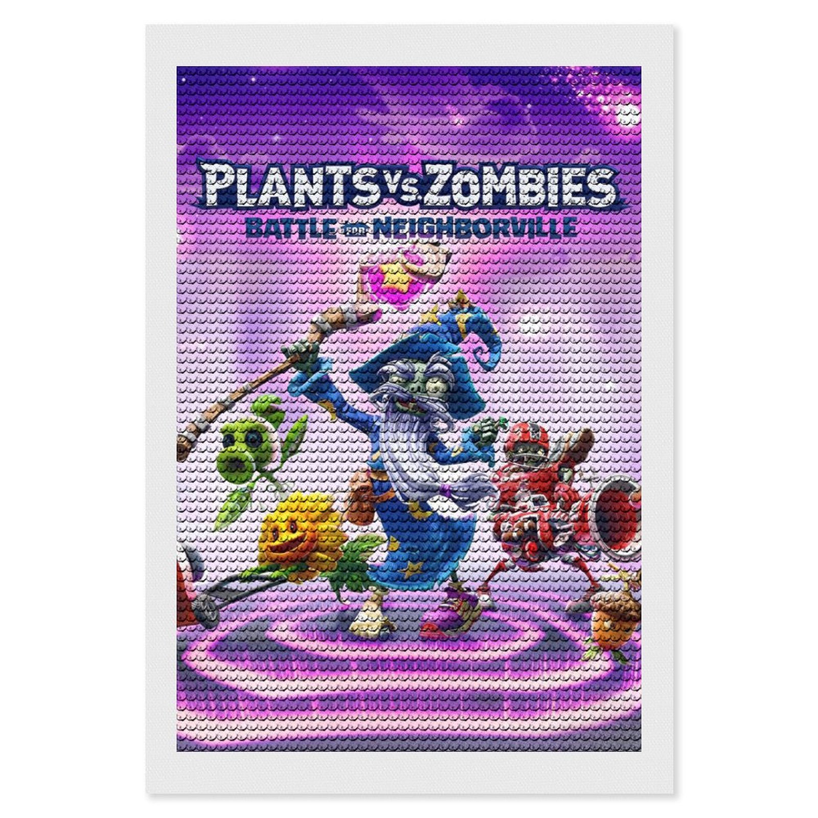 Diamond Arts Kits for Adults - Plants Vs Zombies Full Drill Diamond ...