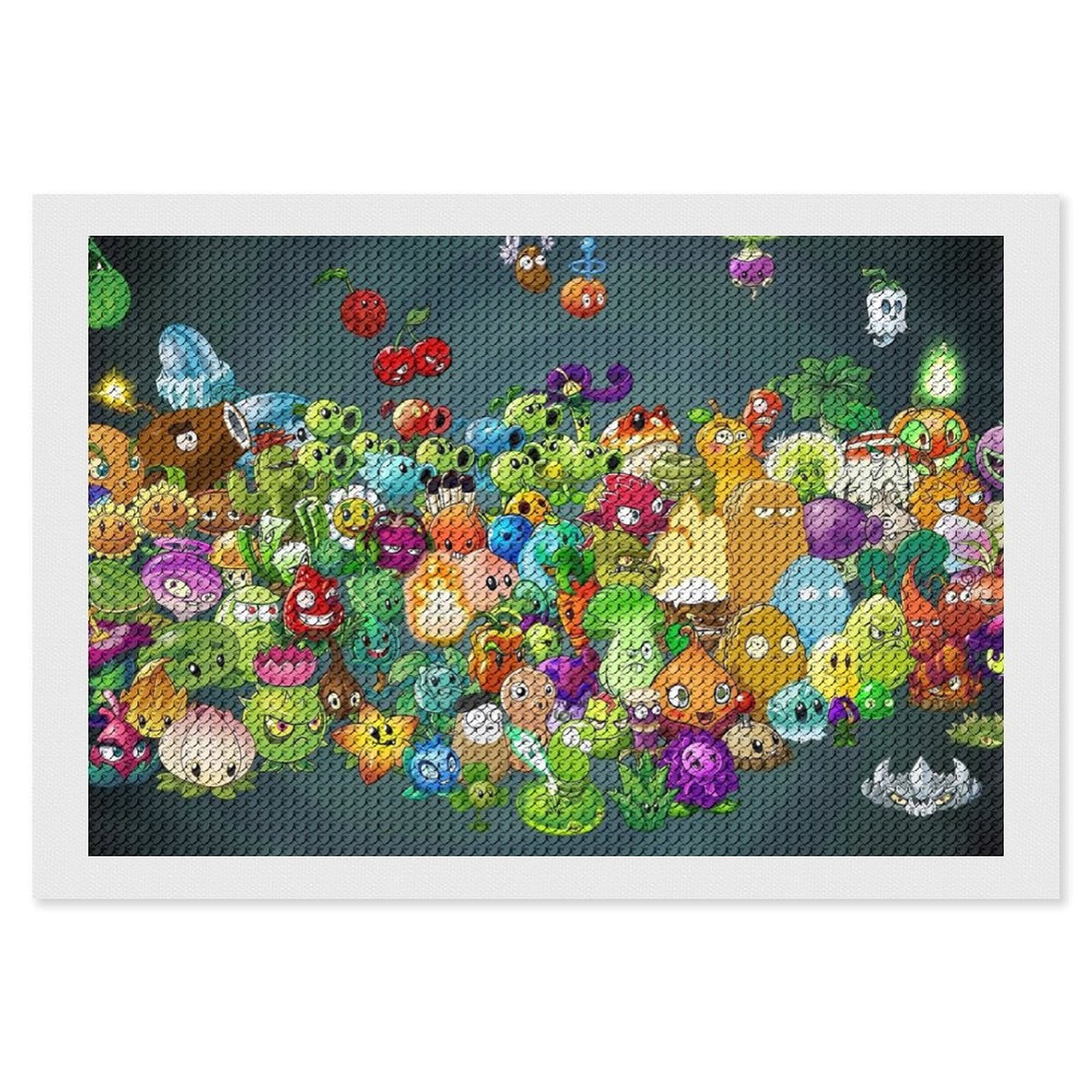 Diamond Arts Kits for Adults - Plants Vs Zombies Full Drill Diamond ...