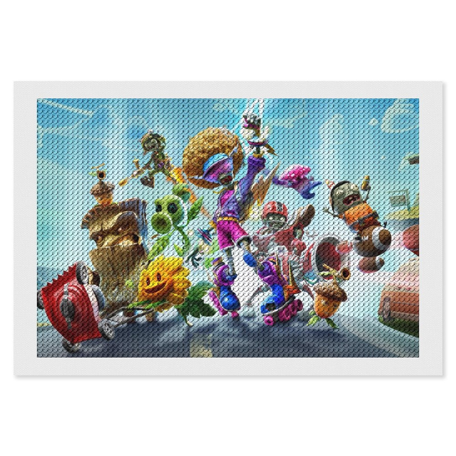 Diamond Arts Kits for Adults - Plants Vs Zombies Full Drill Diamond ...