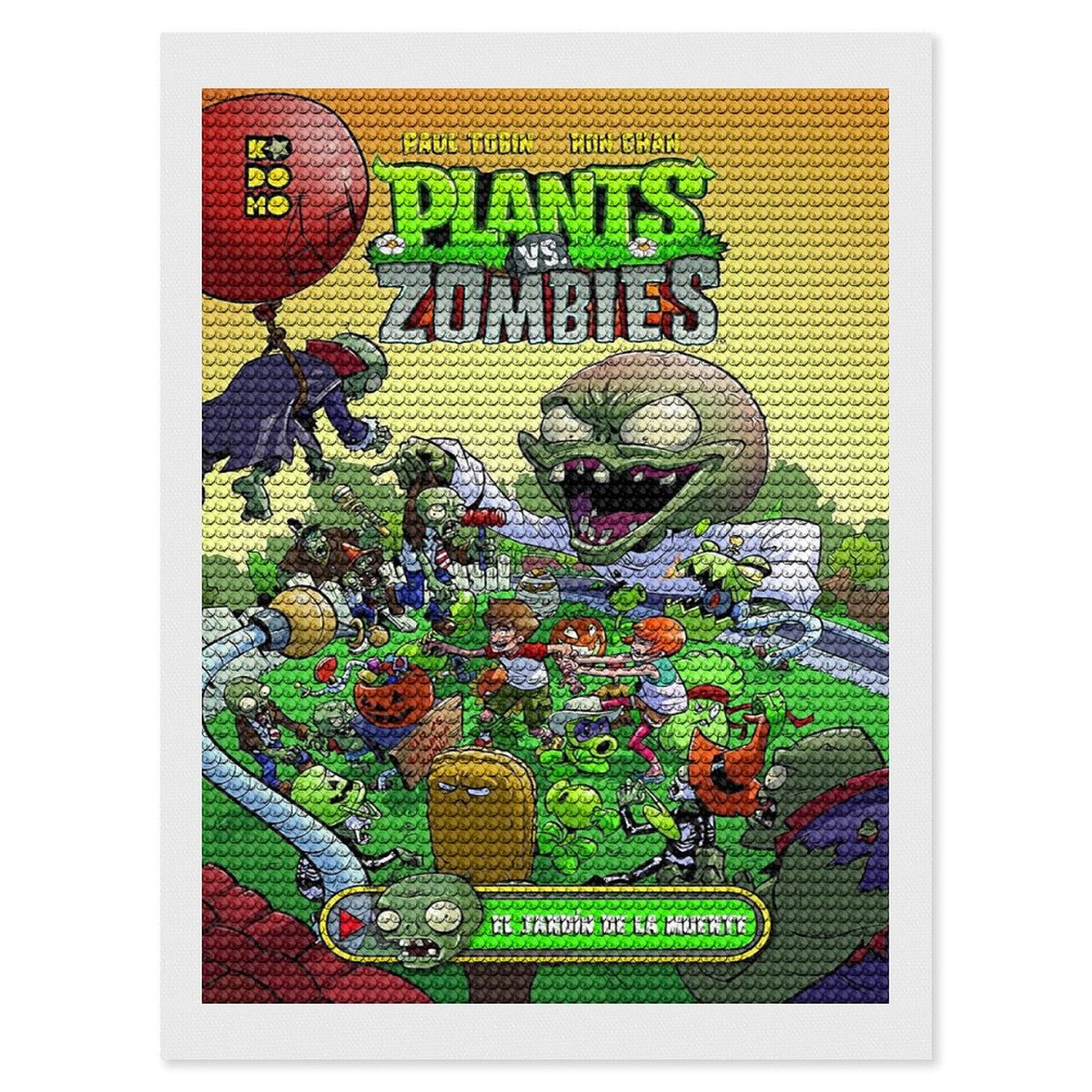 Diamond Arts Kits for Adults - Plants Vs Zombies Full Drill Diamond ...