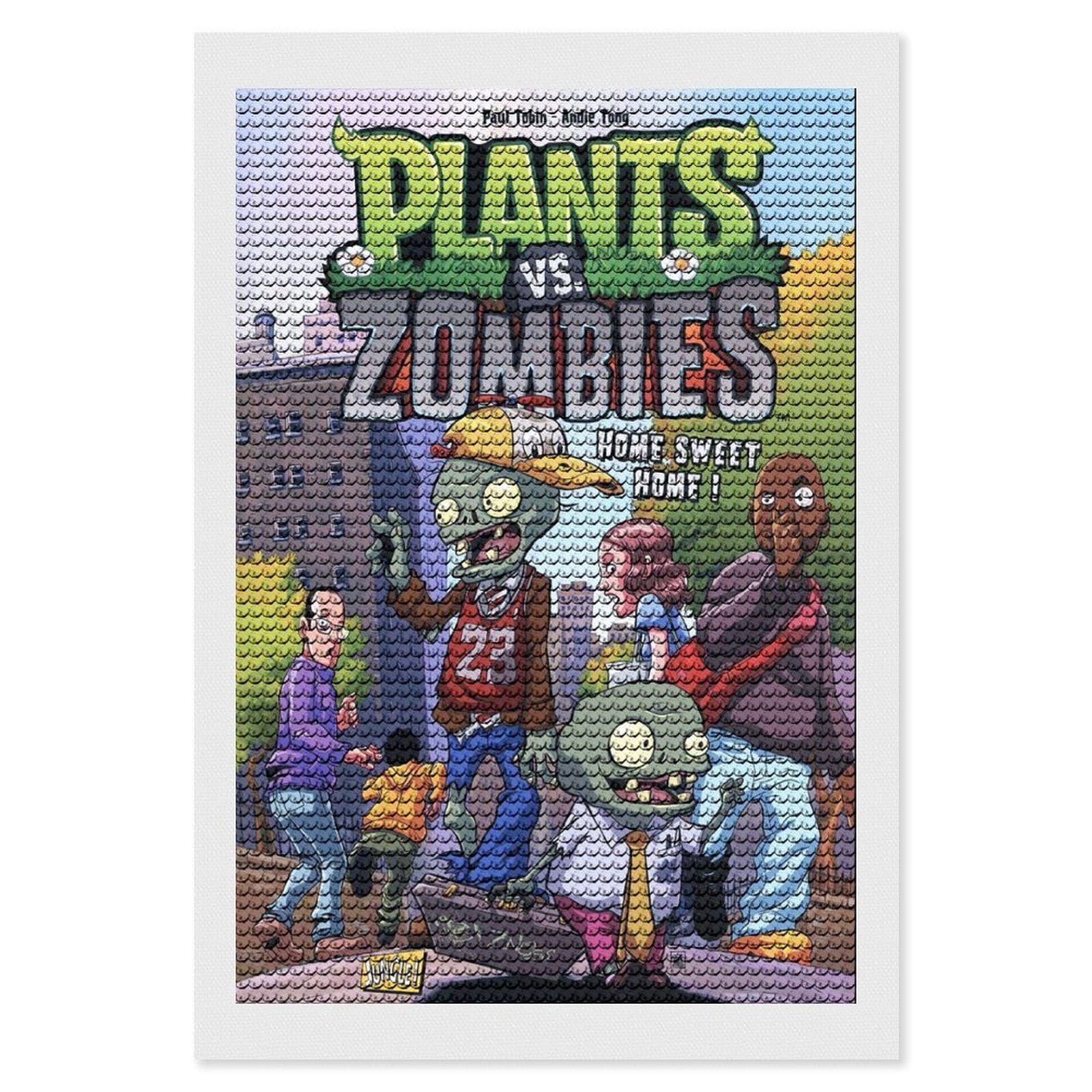 Diamond Arts Kits for Adults - Plants Vs Zombies Full Drill Diamond ...