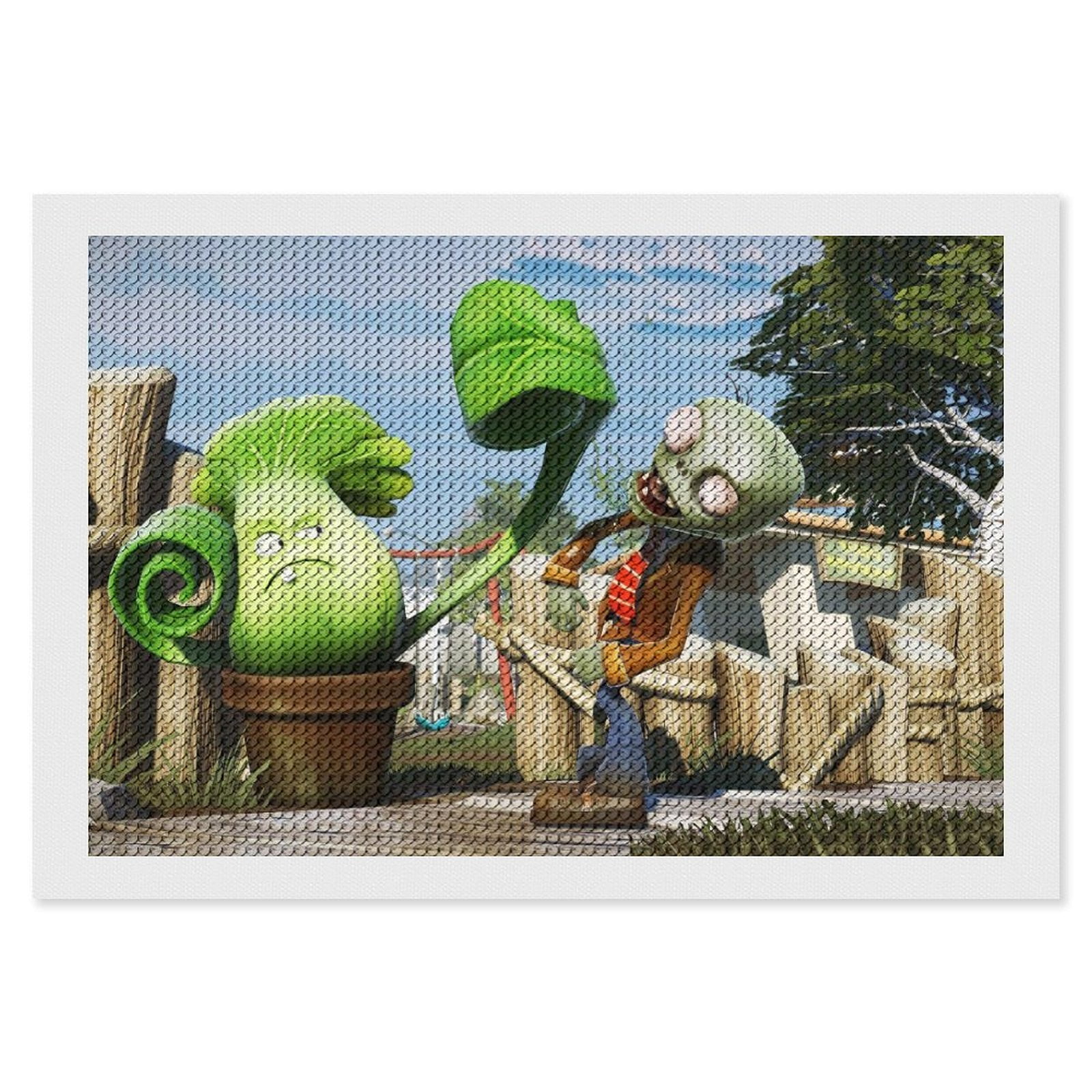 Diamond Arts Kits for Adults - Plants Vs Zombies Full Drill Diamond ...