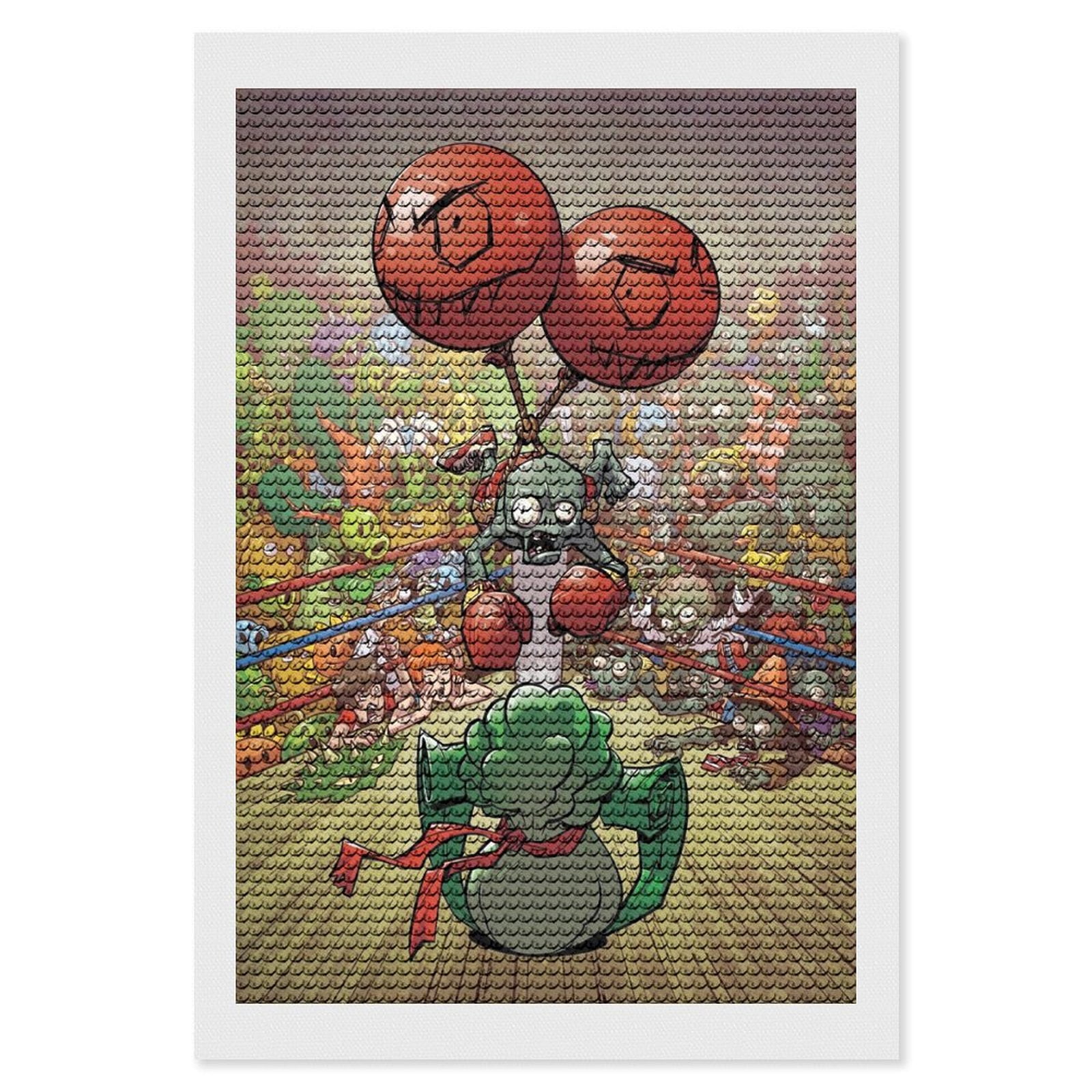 Diamond Arts Kits for Adults - Plants Vs Zombies Full Drill Diamond ...