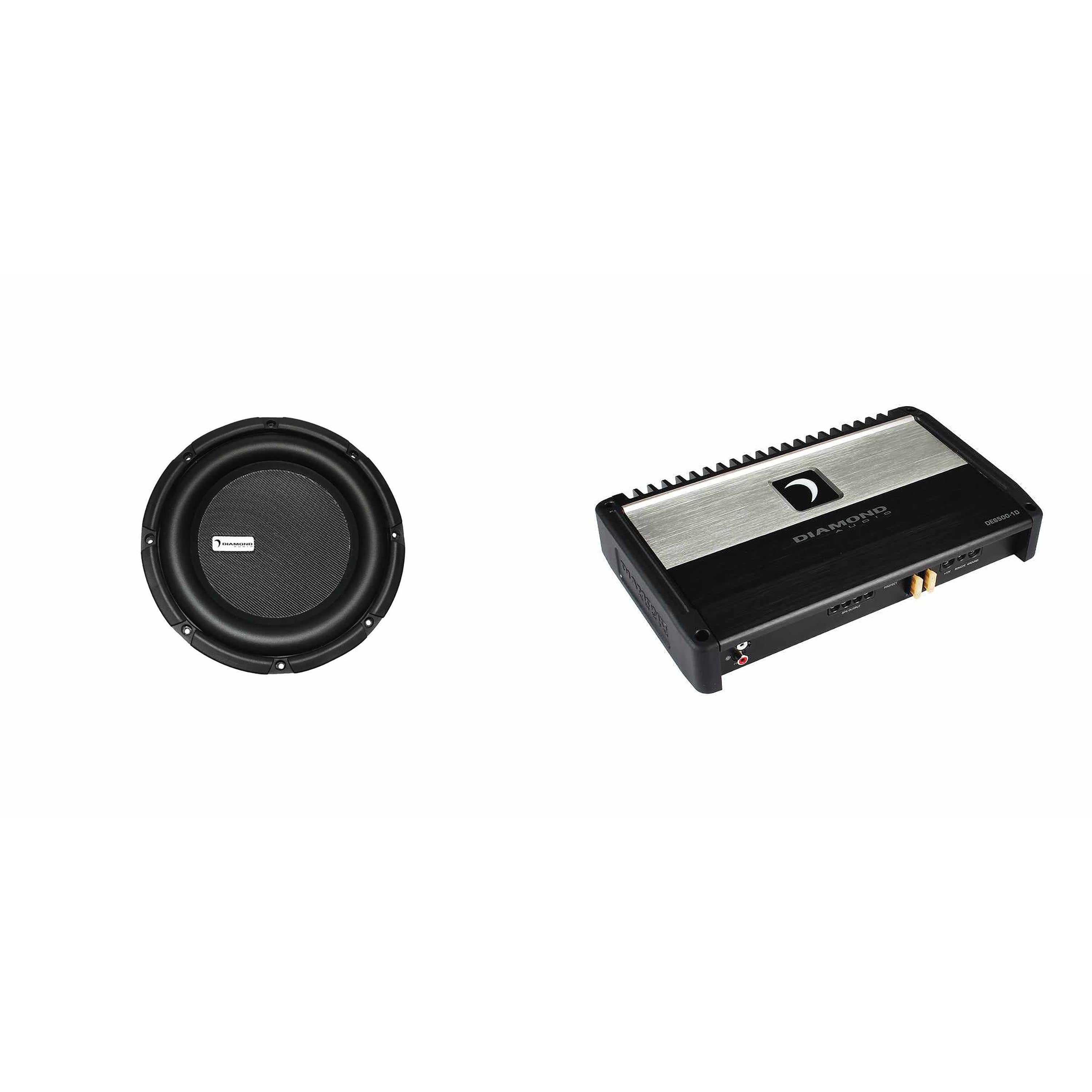 Diamond Audio Des 1-Ch 500W Amp W/Remote And Diamond Elite 8" Dvc 2Ω ...