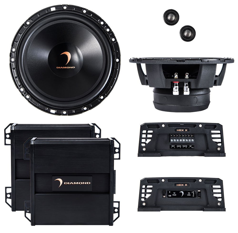 Diamond Audio H65A 300W Peak (150W RMS) 6.5" HEX Series 2-Way Component ...