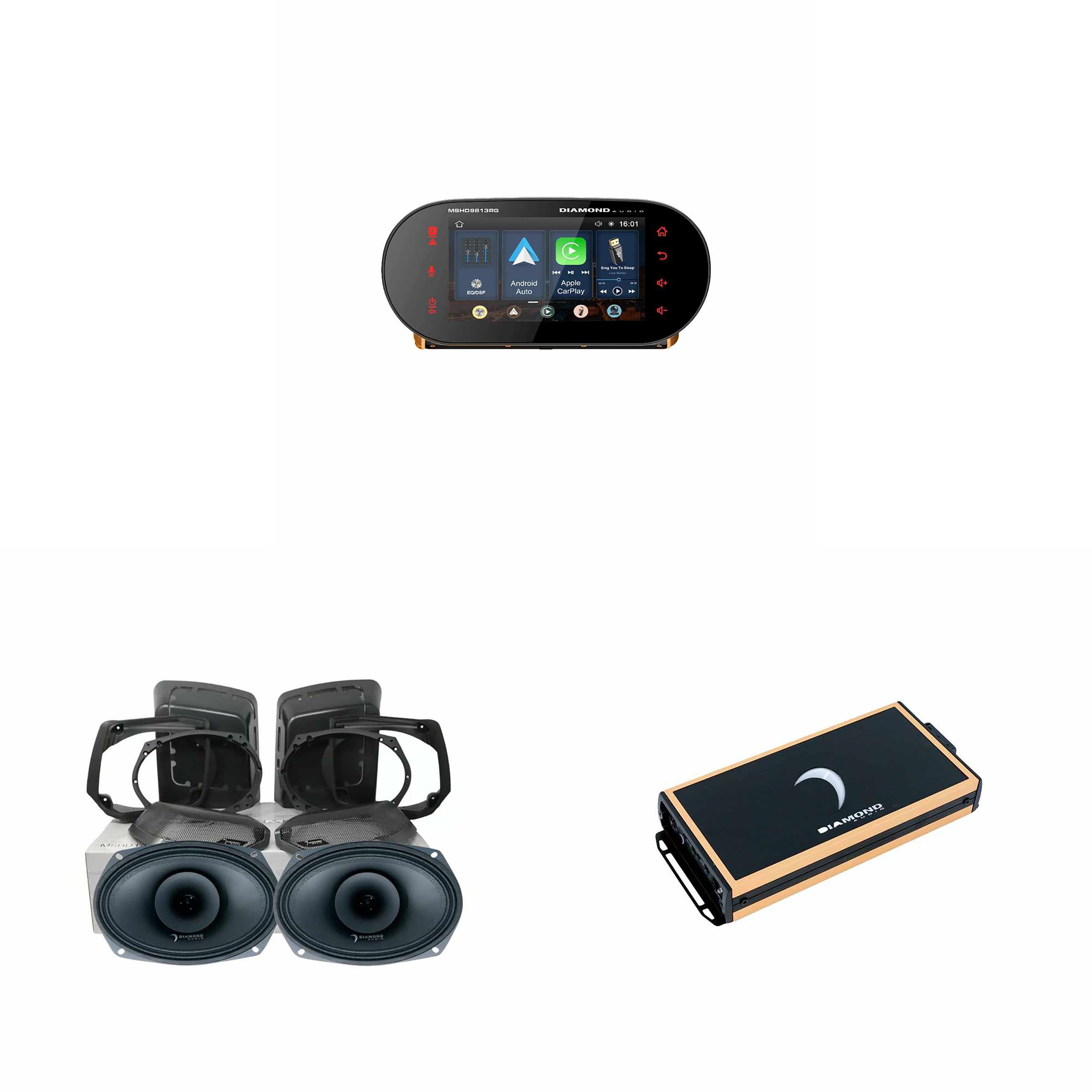 Diamond Audio MSHD9813SG00 98-13 Street Glide Plug-N-Play Receiver with ...