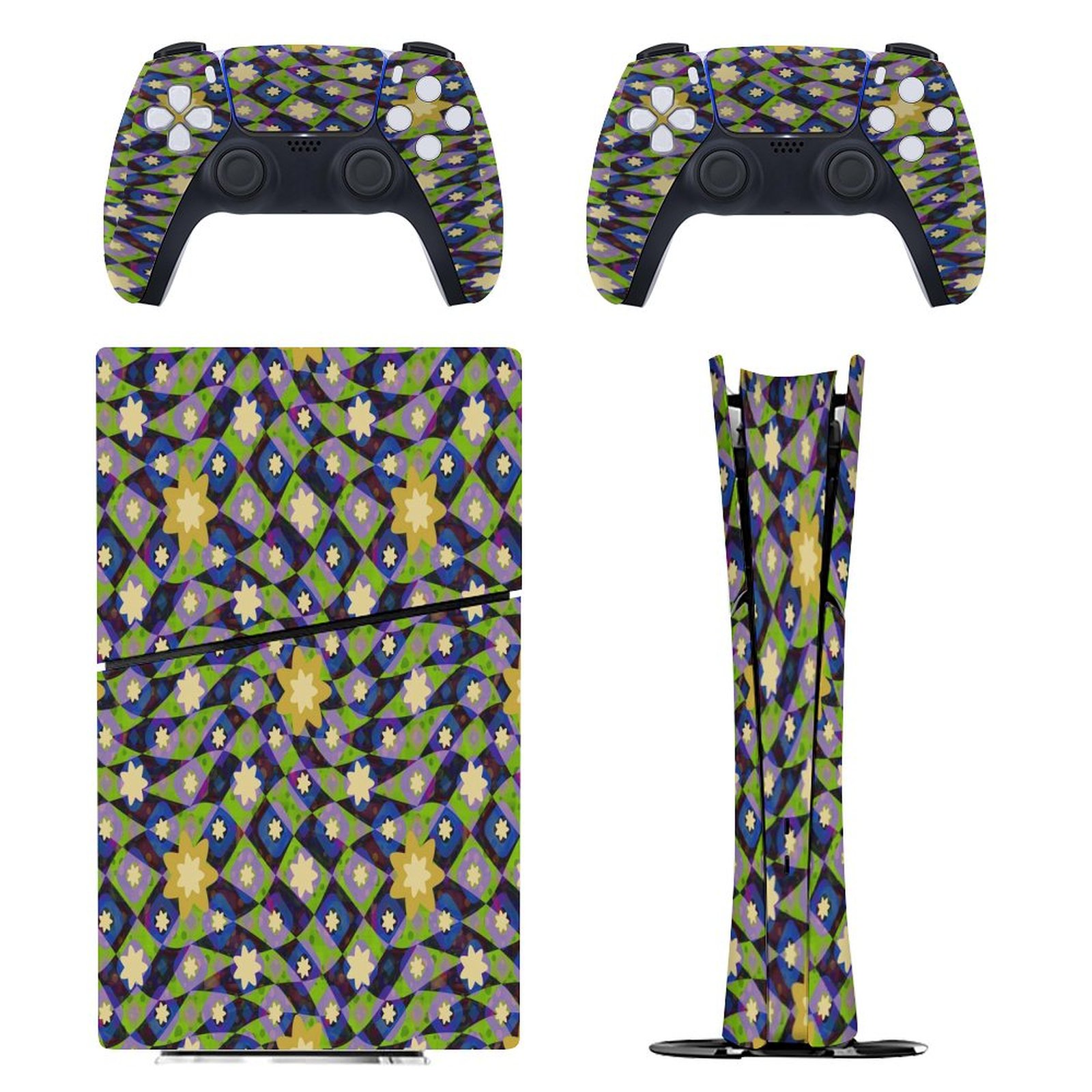 Diamond Background, Color Blocks, Flowers, Dynamic PS5/PS5 Slim Digital ...