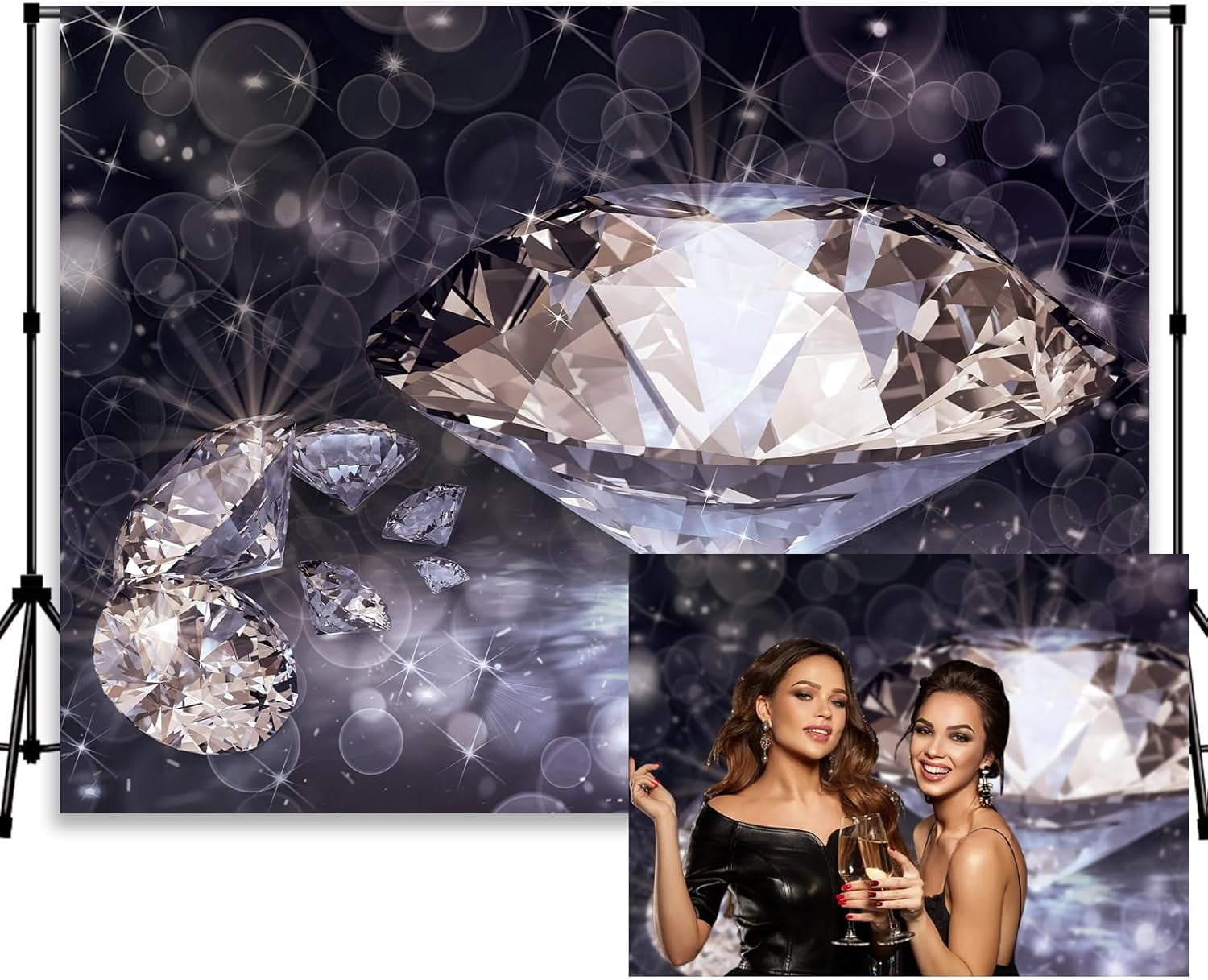 Diamond Background Diamond Photo Backdrop Diamond Backdrop Birthday ...