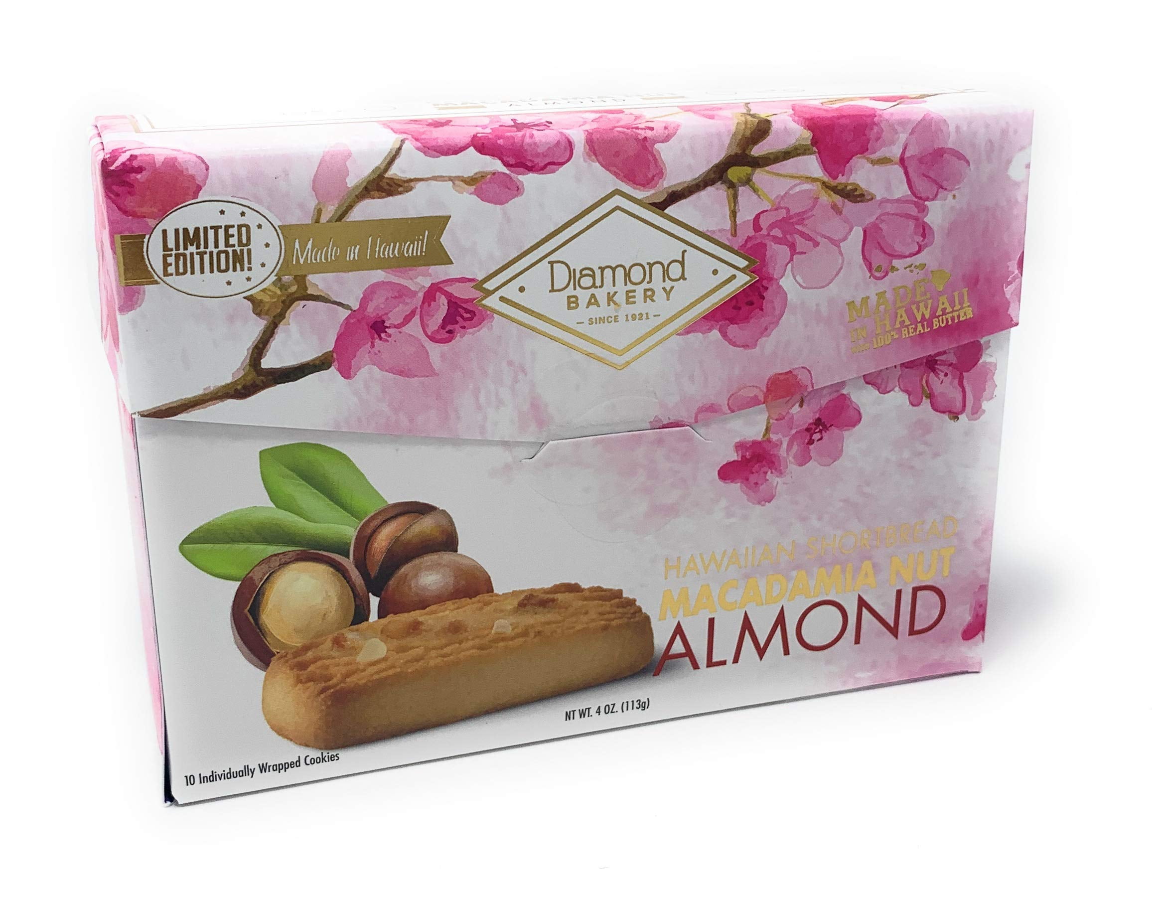 Diamond Bakery Hawaiian Shortbread SAF21 Macadamia Nut Cookies, Almond ...
