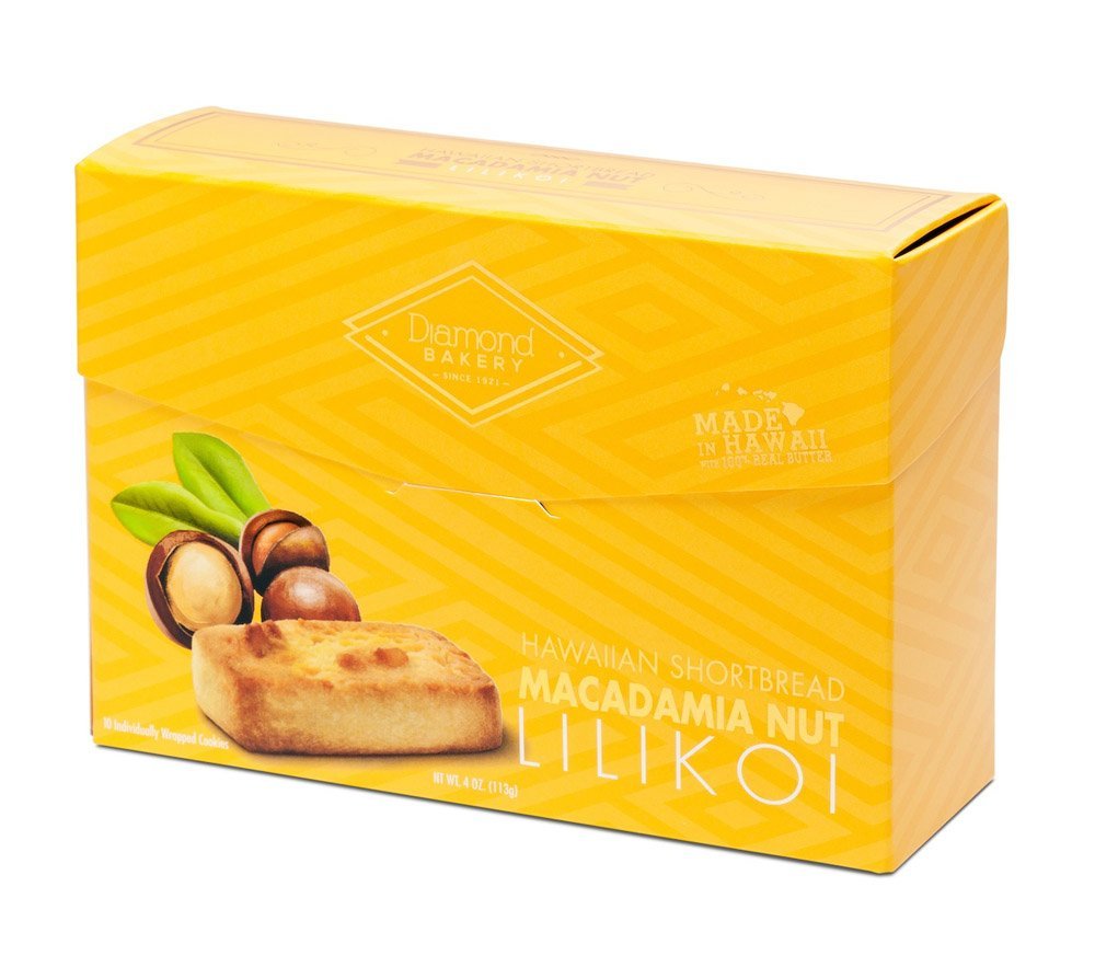 Diamond Bakery HawaiianEGSC Shortbread Macadamia Nut Cookies, Lilikoi 4 ...