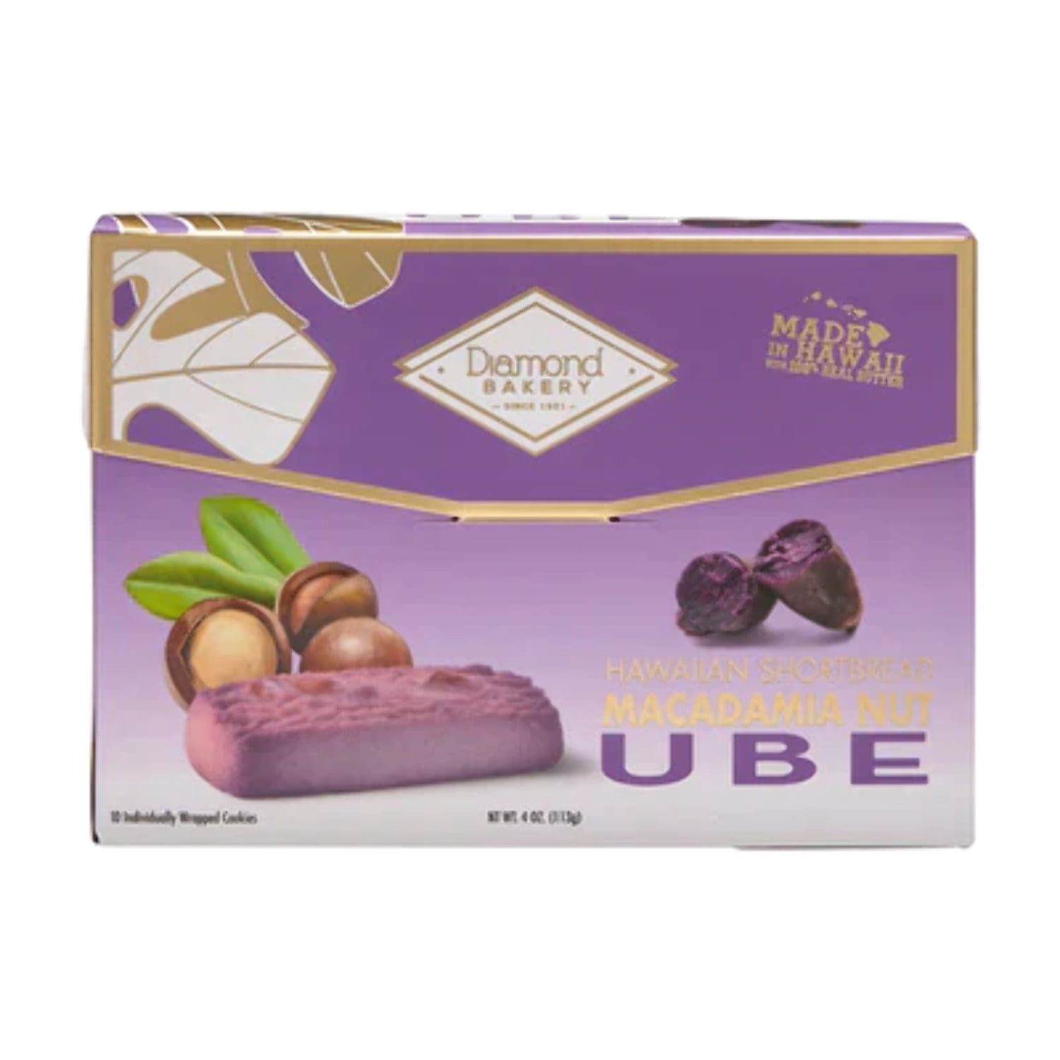 Diamond Bakery Hawaiian Ube Macadamia Shortbread Cookies- 4 oz ...
