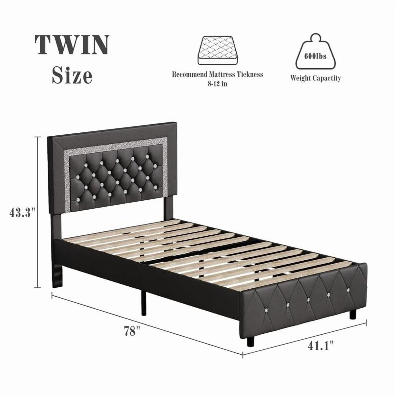 Diamond Bed Frame With Comfortable Adjustable Headboard Modern Design ...