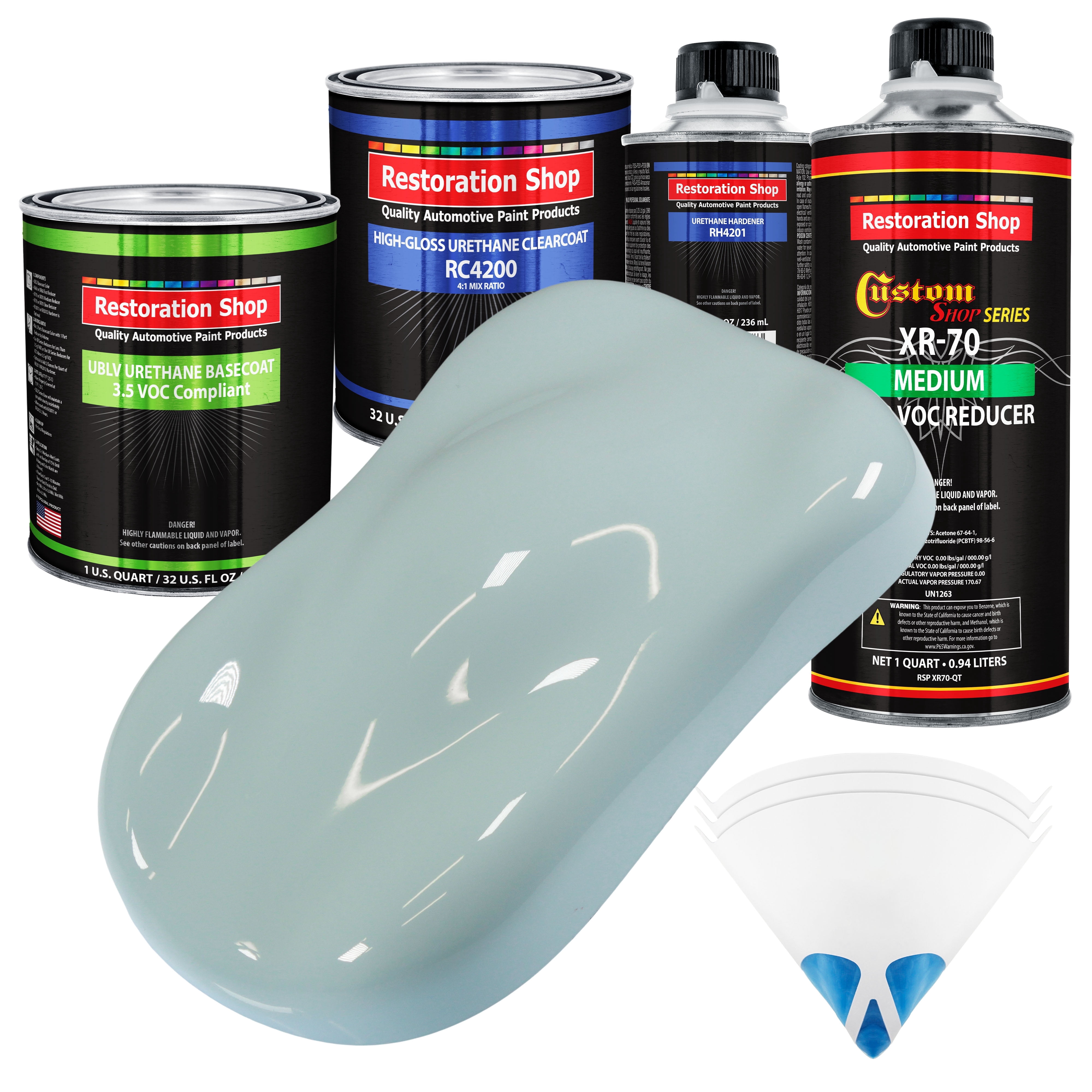 Diamond Blue Quart Kit Low VOC URETHANE BASECOAT Car Auto Body Paint ...