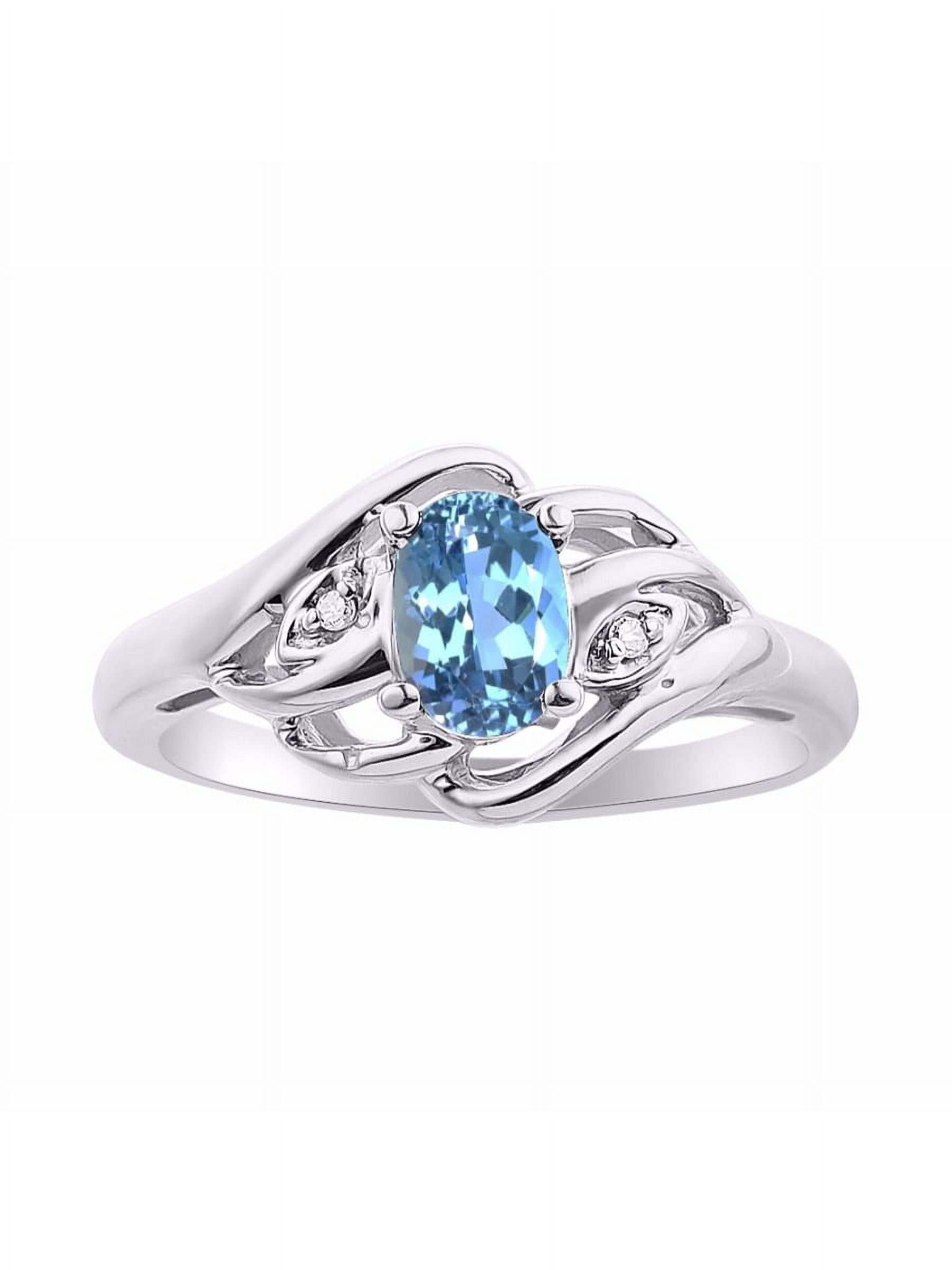 Sterling Silver Blue Topaz Ring. Gem Wt- 4.45ct - Walmart.com