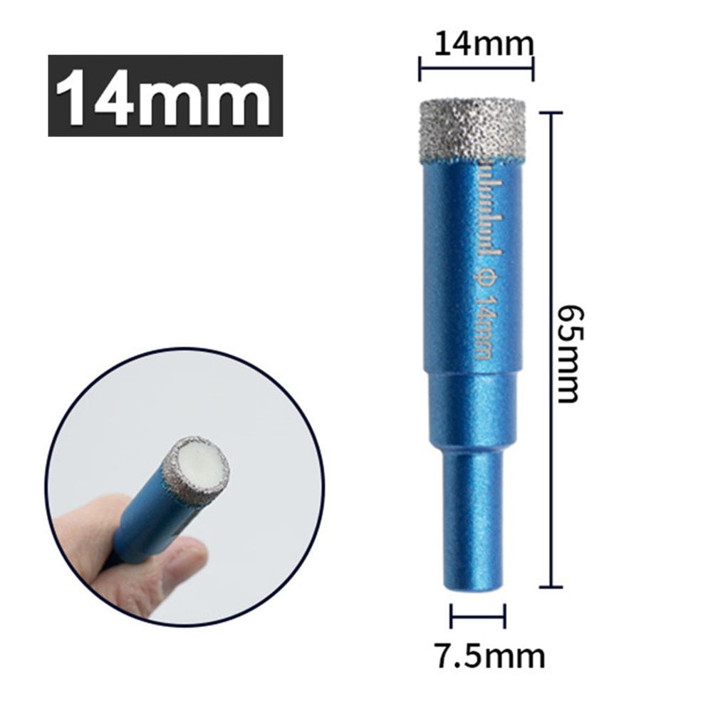 Diamond Brazed Dry Drilling Bit Ceramic Marble Tile Hole Saw 5-16mm ...