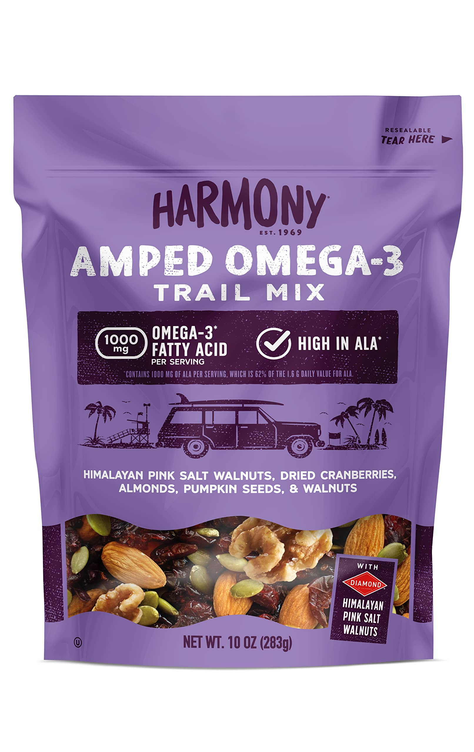 Diamond of California Harmony NG01 Amped Omega-3 Trail Mix with Mixed ...