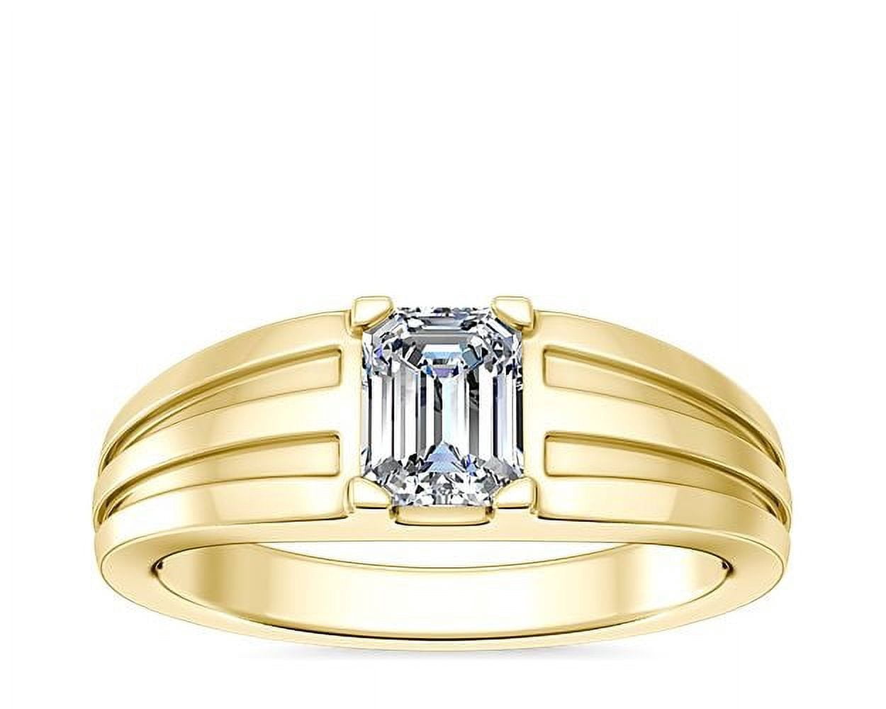Diamond-Capitals 2.00 Carat Emerald Cut Solitaire Moissanite Stunning ...