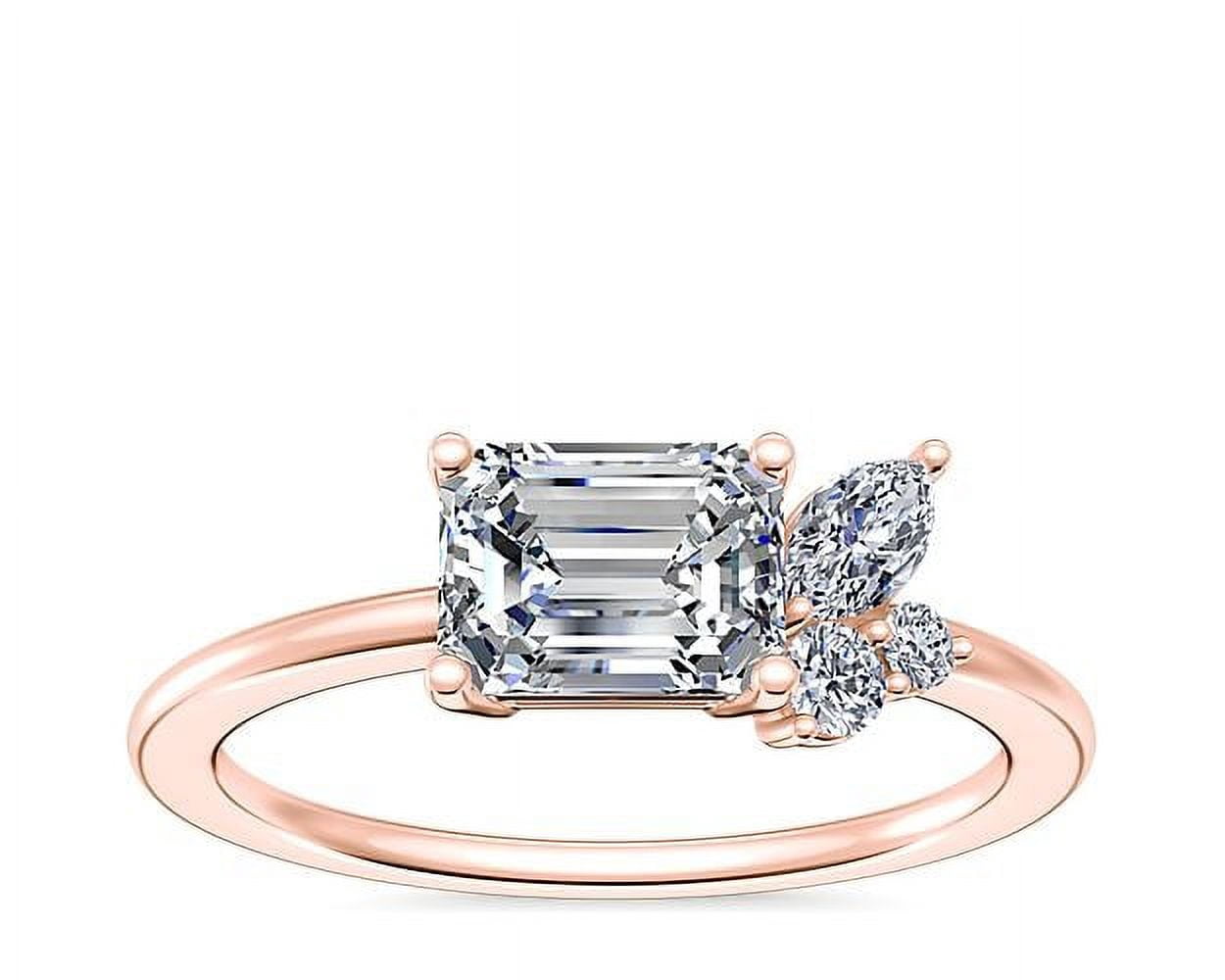 Diamond-Capitals 2.20 Ct Wonderful Emerald Cut Moissanite Wedding Ring ...