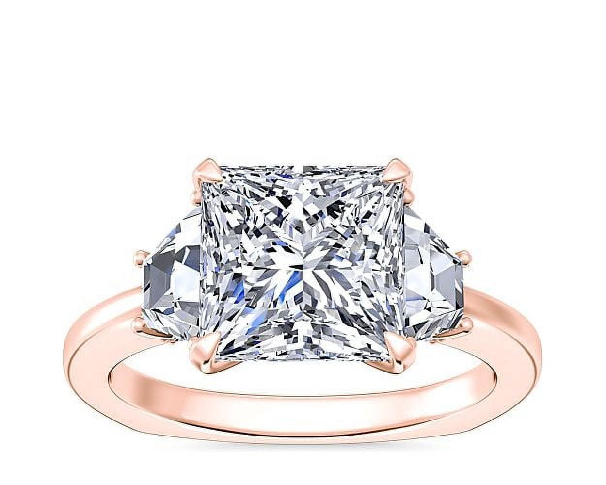 Diamond-Capitals 2.30 Carat Stunning Princess Cut Moissanite 3-stone ...