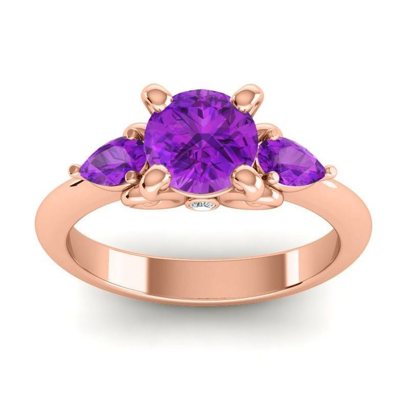 Diamond-Capitals 2.50 Carat Fine Round Cut Blue Sapphire & Amethyst ...
