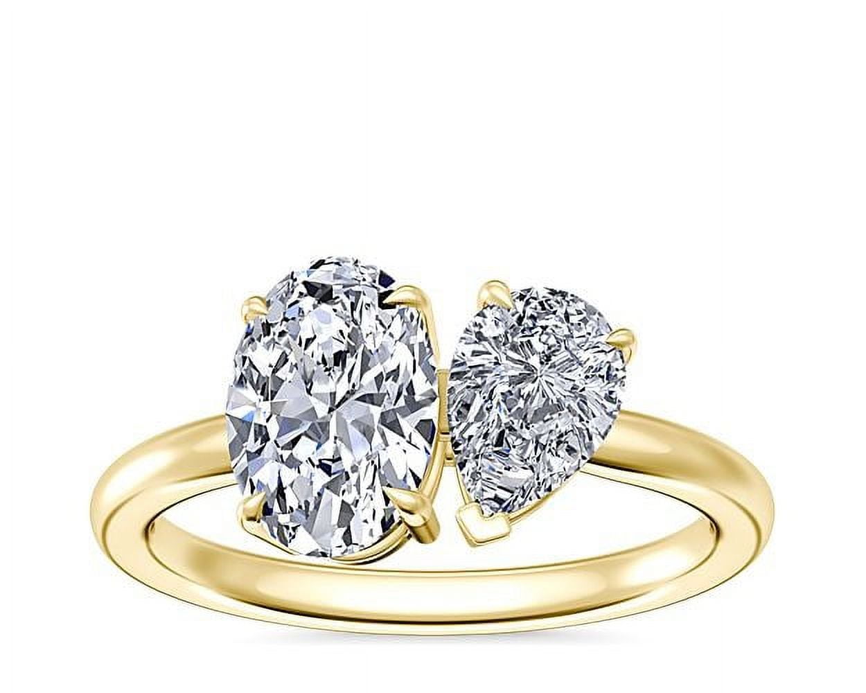 Diamond-Capitals IGI Certified 2.50 Ct Fancy Oval & Pear Shape Lab ...