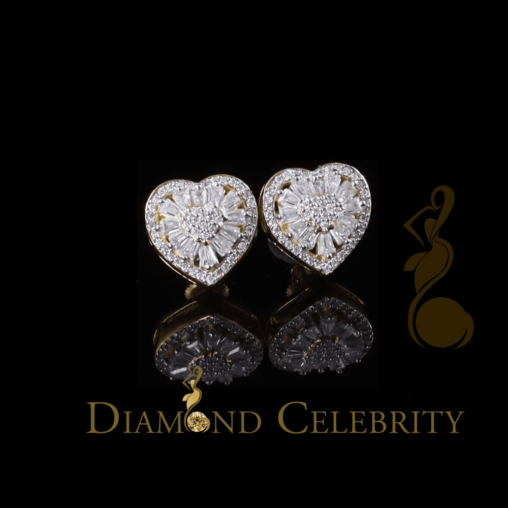 Diamond Celebrity's 925 Yellow Silver 1.00ct VVS 'D' Baguette ...