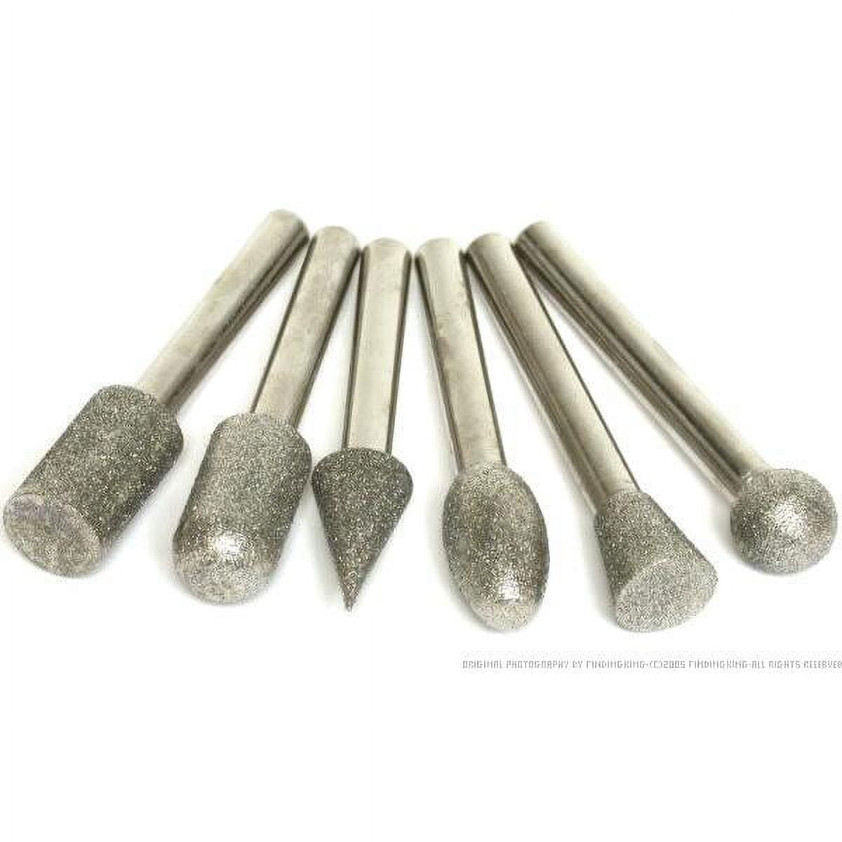 Diamond Coated Burs 80 Grit 1/4" 6Pcs - Walmart.com