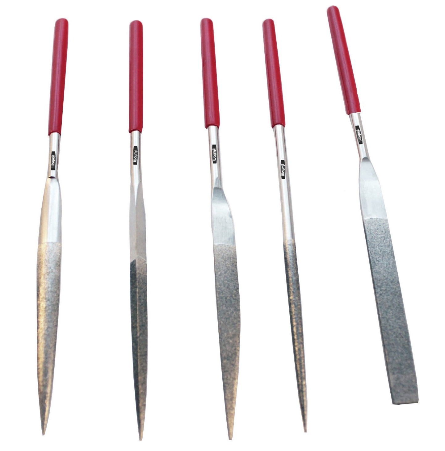 Diamond Coated File Set 5 Pcs 8.5" Jewelry Filing Ceramics Tile Glass ...