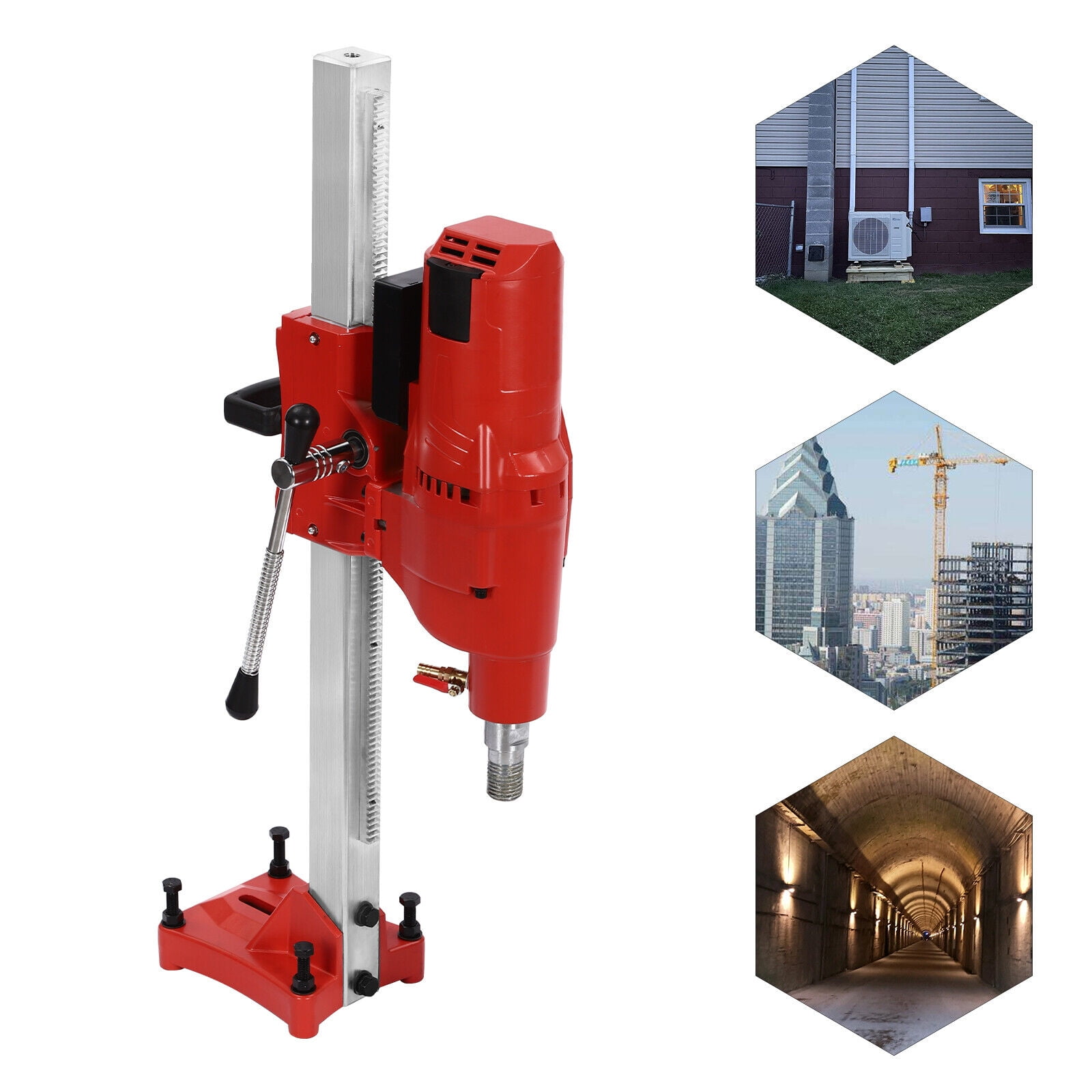 Diamond Core Drill Machine Concrete Core Drill Rig 4250W 500RPM Rust ...