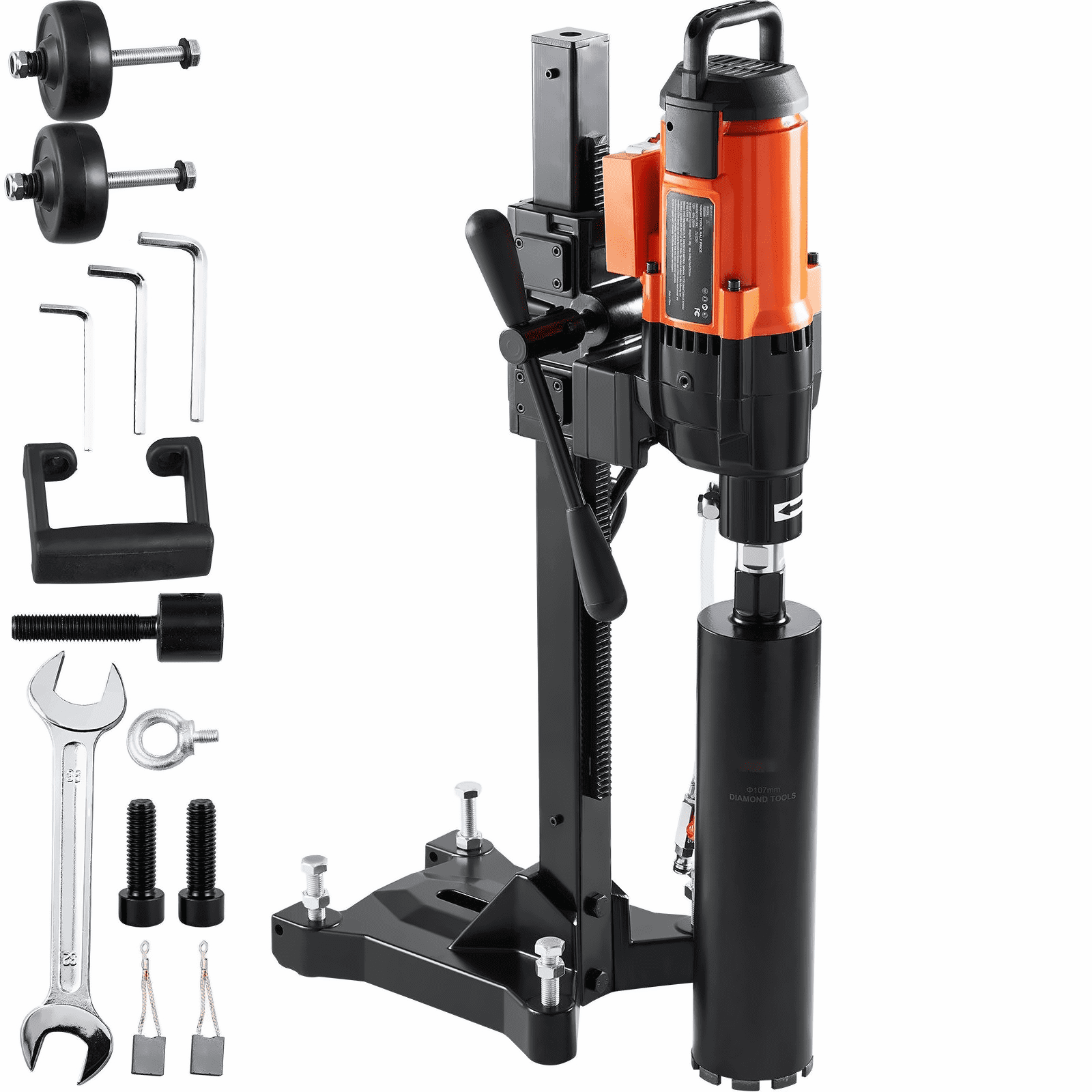 Diamond Core Drilling Machine 10in Wet Drill Rig - 2500W Concrete Core ...