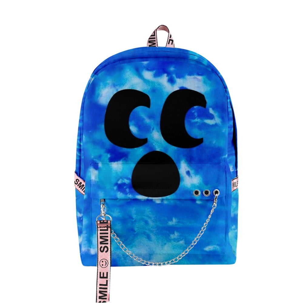 Diamond Craftee Face Tie Dye Backpack Zipper Cartoon Rucksack 2023 New ...