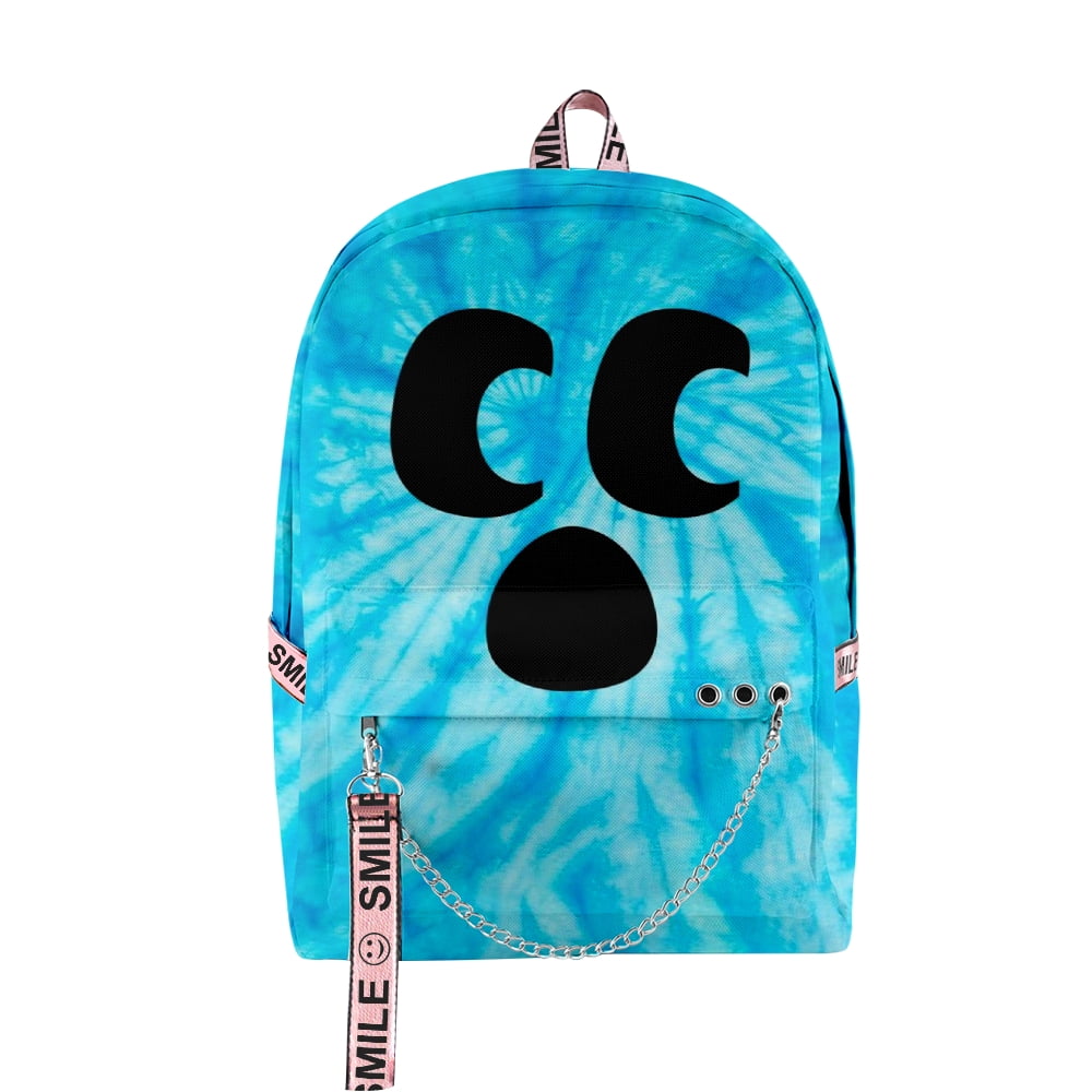 Diamond Craftee Face Tie Dye Backpack Zipper Cartoon Rucksack 2023 New ...