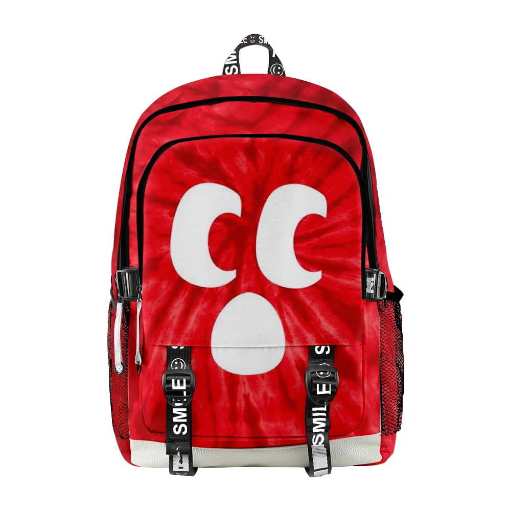 Diamond Craftee Face Tie Dye Backpack Zipper Rucksack Funny Cartoon ...