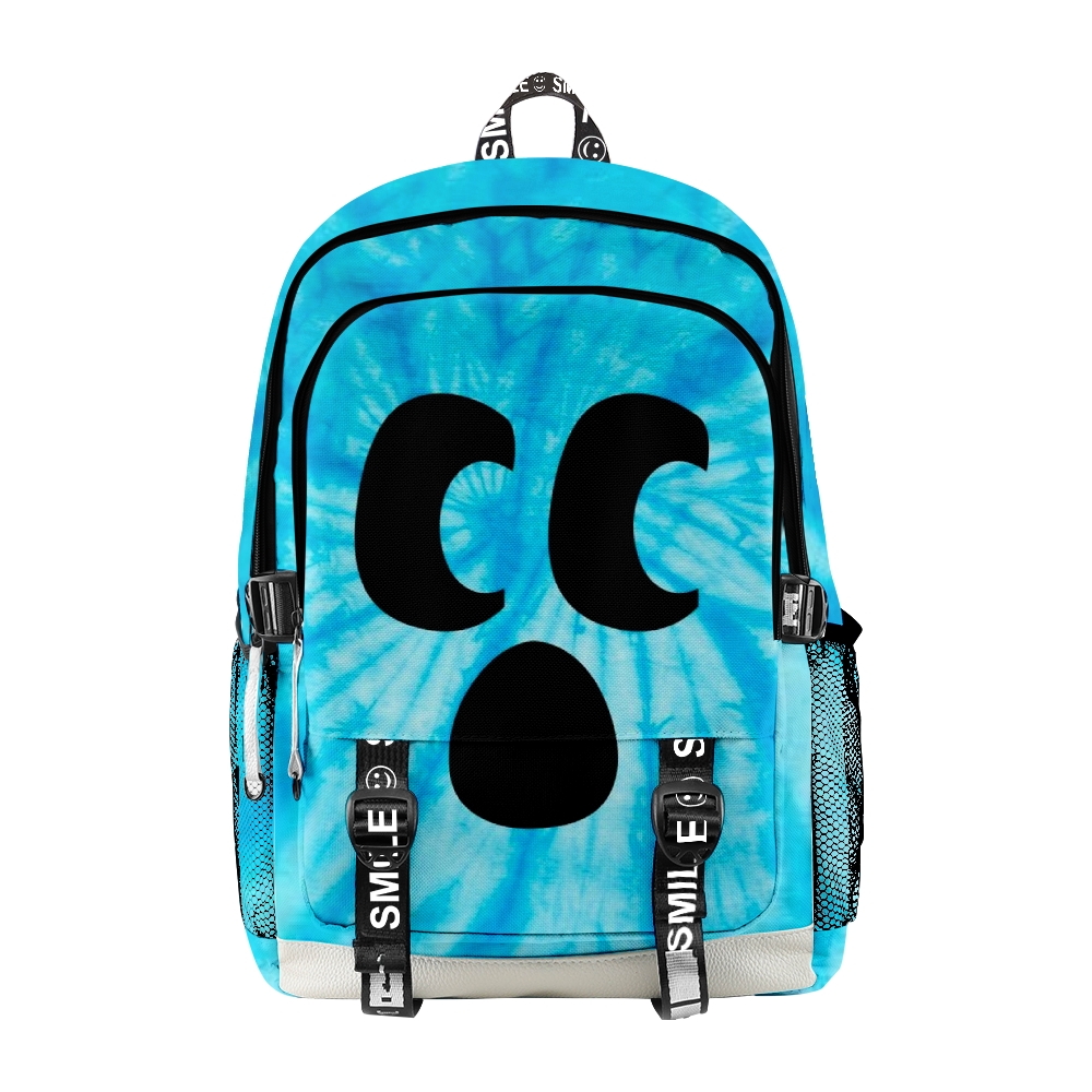 Diamond Craftee Face Tie Dye Backpack Zipper Rucksack Funny Cartoon ...