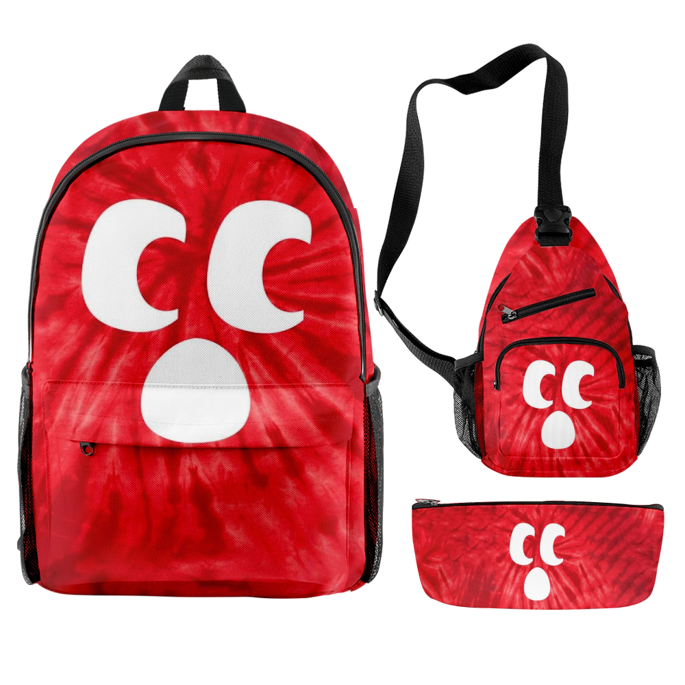 Diamond Craftee Face Tie Dye Backpacks 3 Pieces Sets Zipper Rucksack ...