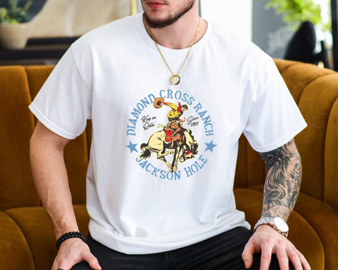 Diamond Cross Ranch Unisex T-shirt for Bucking Horse Western Style Fans ...
