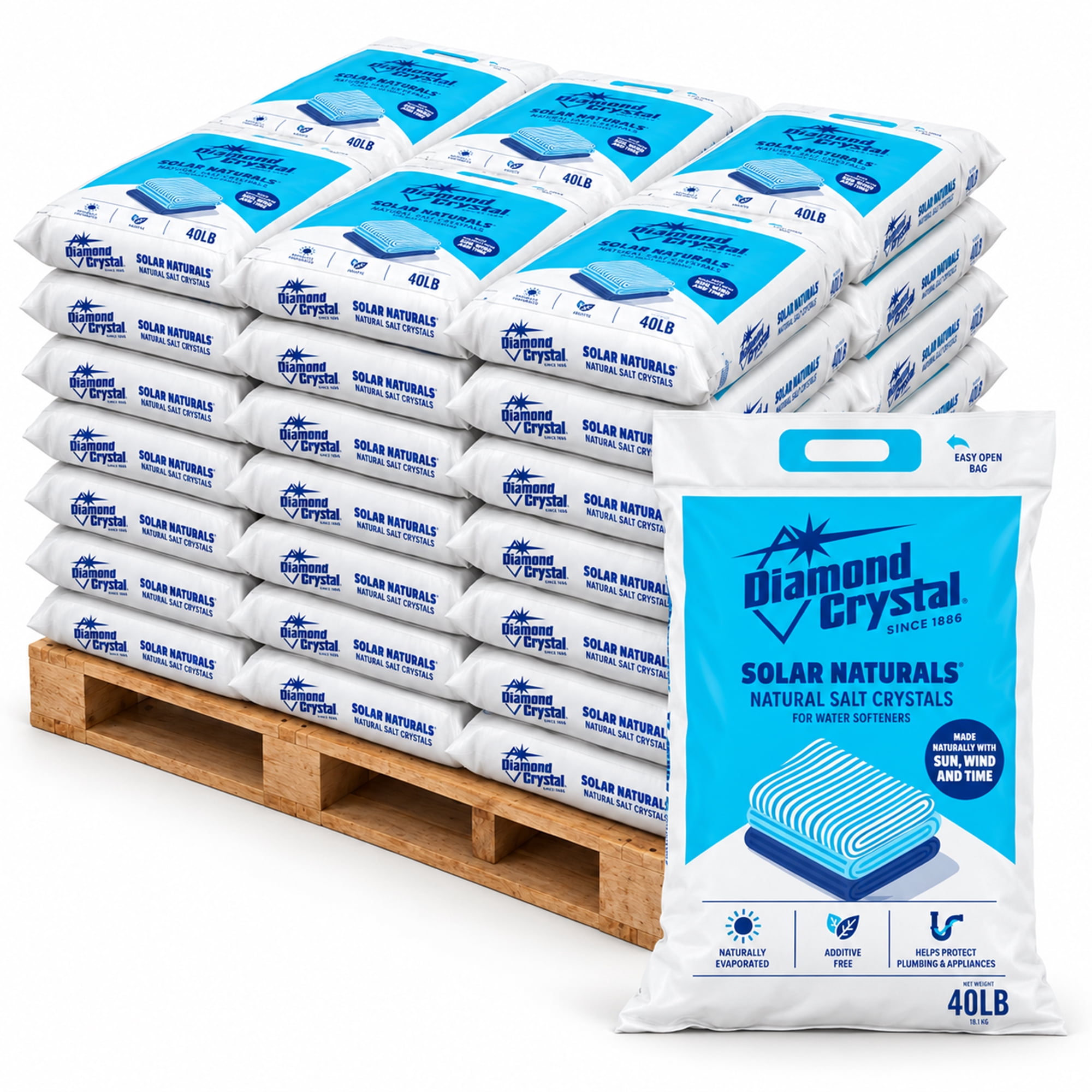 Diamond Crystal 63 Pack Solar Naturals Water Softener Pure Salt ...