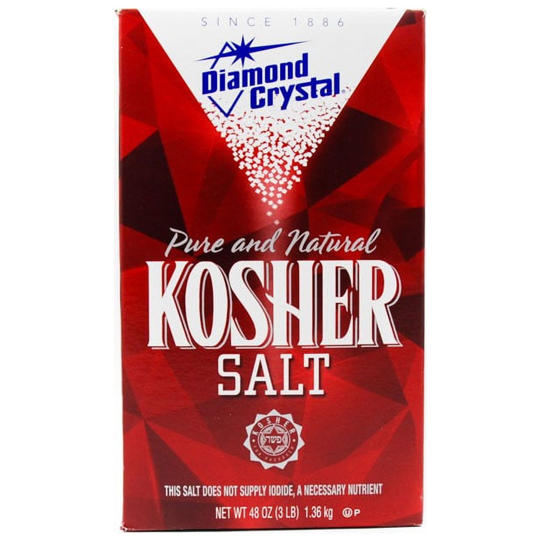 Diamond Crystal Kosher Salt, 3-Pounds (Pack of 6) - Walmart.com