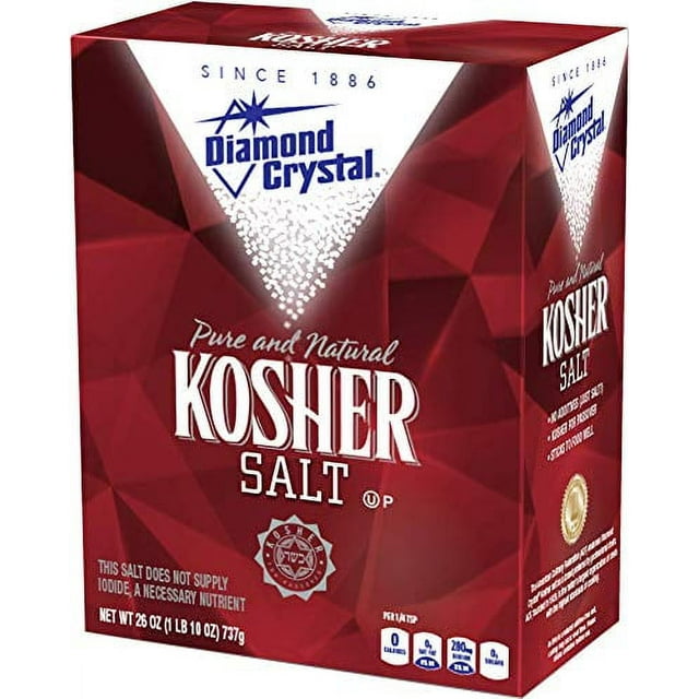 Diamond Crystal Kosher Salt Flakes - Full Flavor, No Additives and Less ...