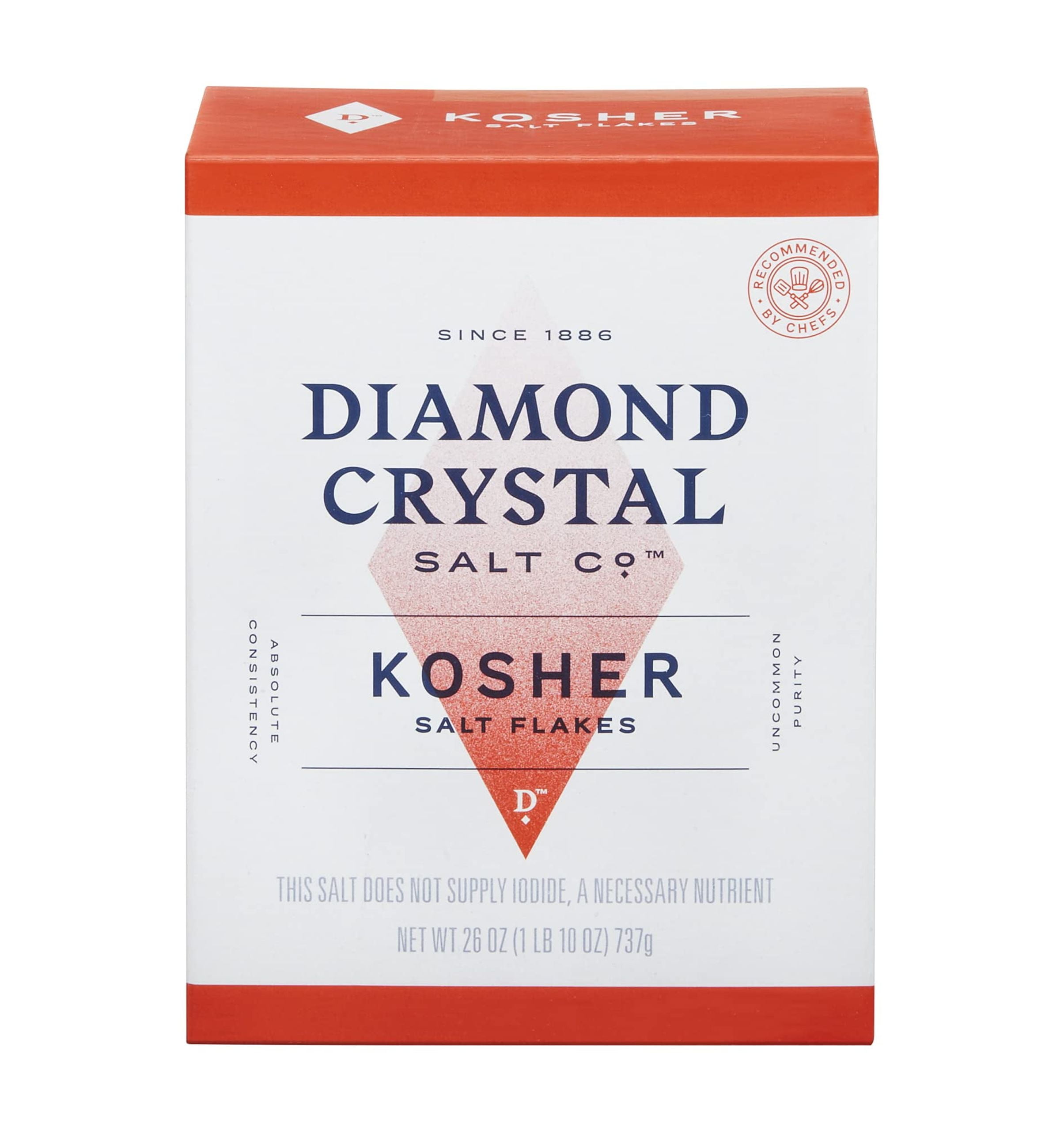 Diamond Crystal Kosher Salt MFF30 Flakes - Full Flavor, No Additives ...