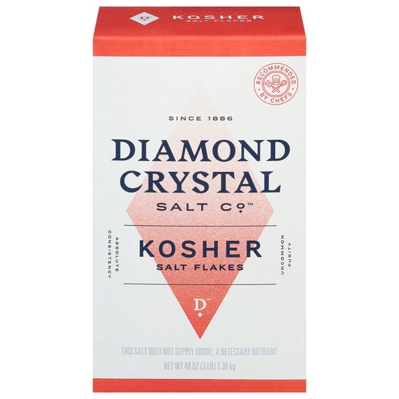 Diamond Crystal, Kosher Salt Flakes, 3LB, No Additives or High Fructose ...