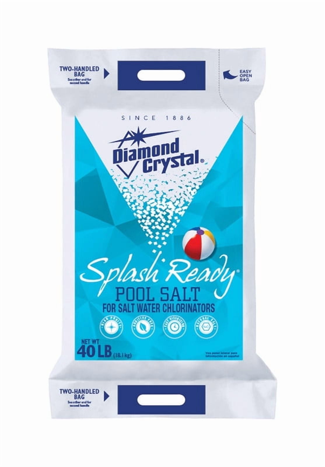 Diamond Crystal? Splash Ready? Pool Salt for Salt Water Chlorinators 40 ...