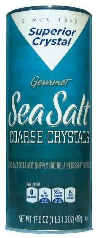 Superior Crystal Gourmet Mediterranean Sea Salt, Course Crystals, 17 ...