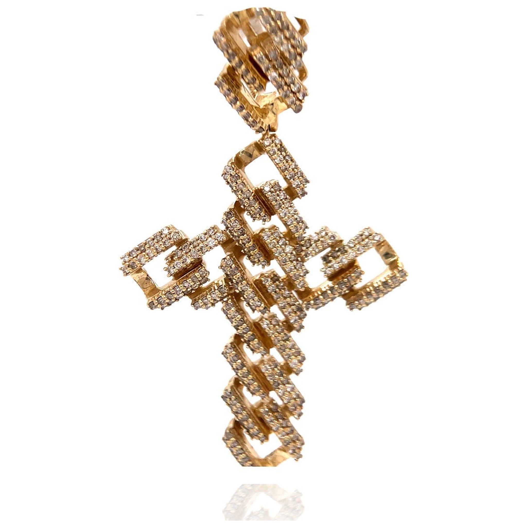 Diamond Cuban Cross Pendant - Walmart.com